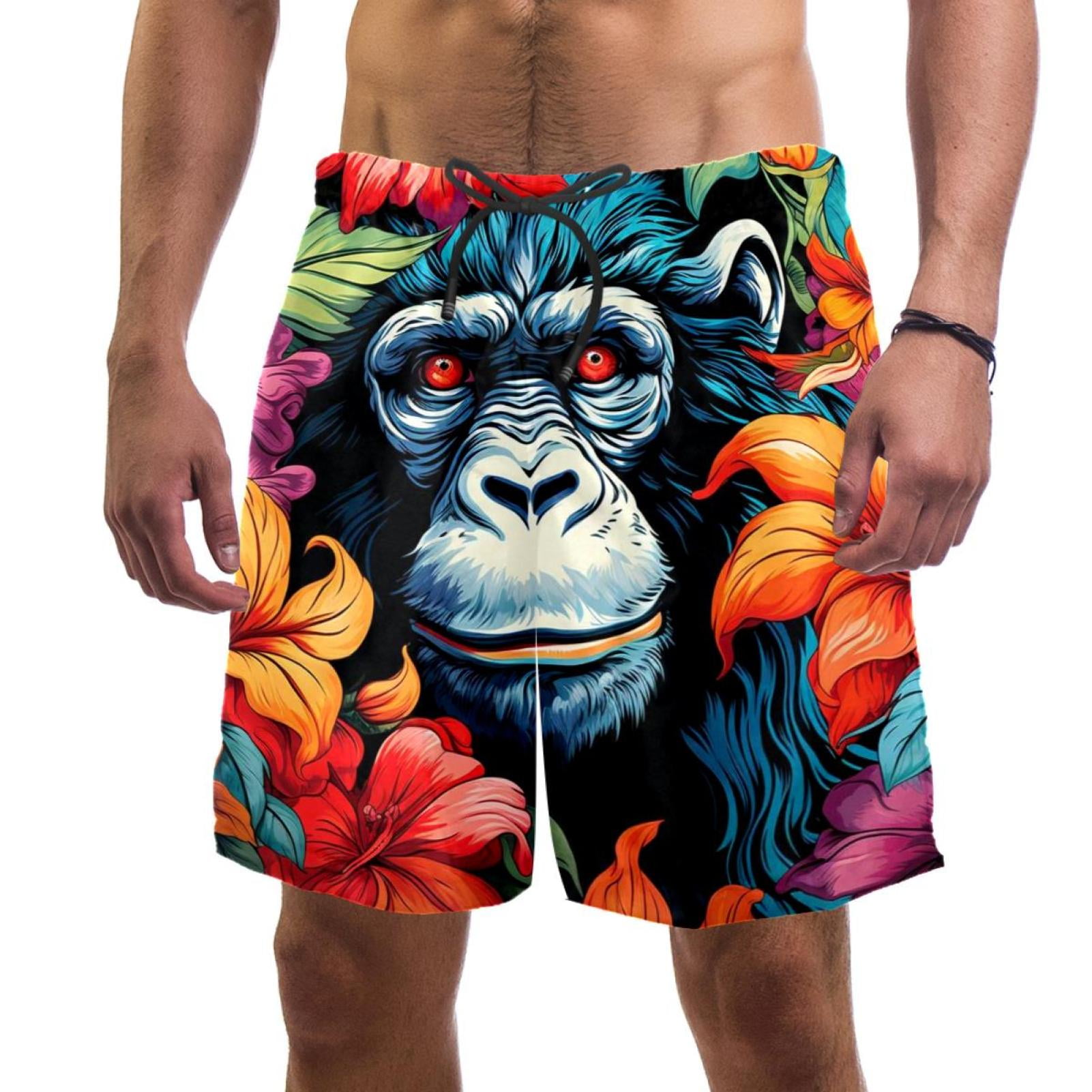 luoweisi Men's Beach Shorts Quick Dry Swim Trunks with Mesh Lining ...