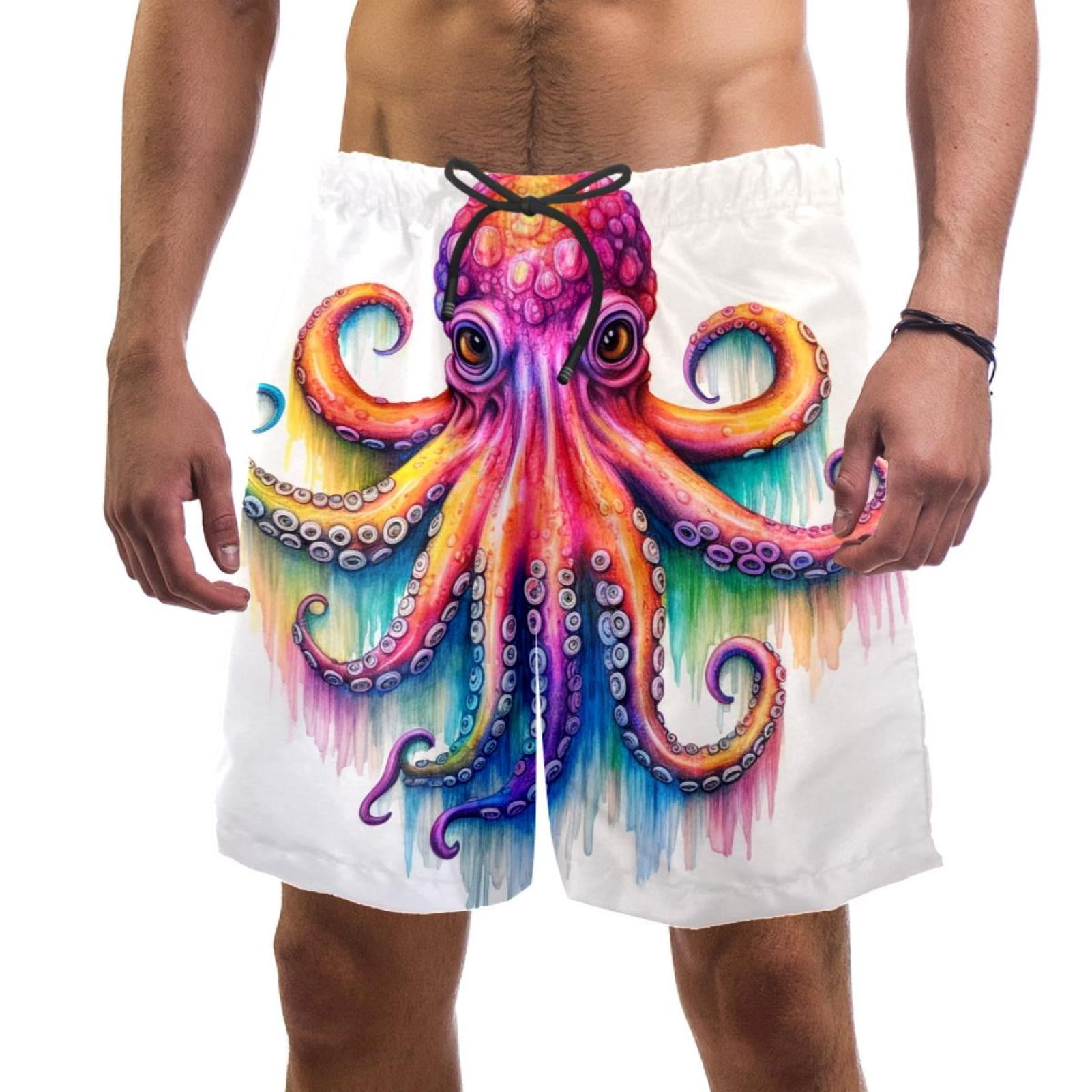 luoweisi Men's Beach Shorts Quick Dry Swim Trunks with Mesh Lining ...