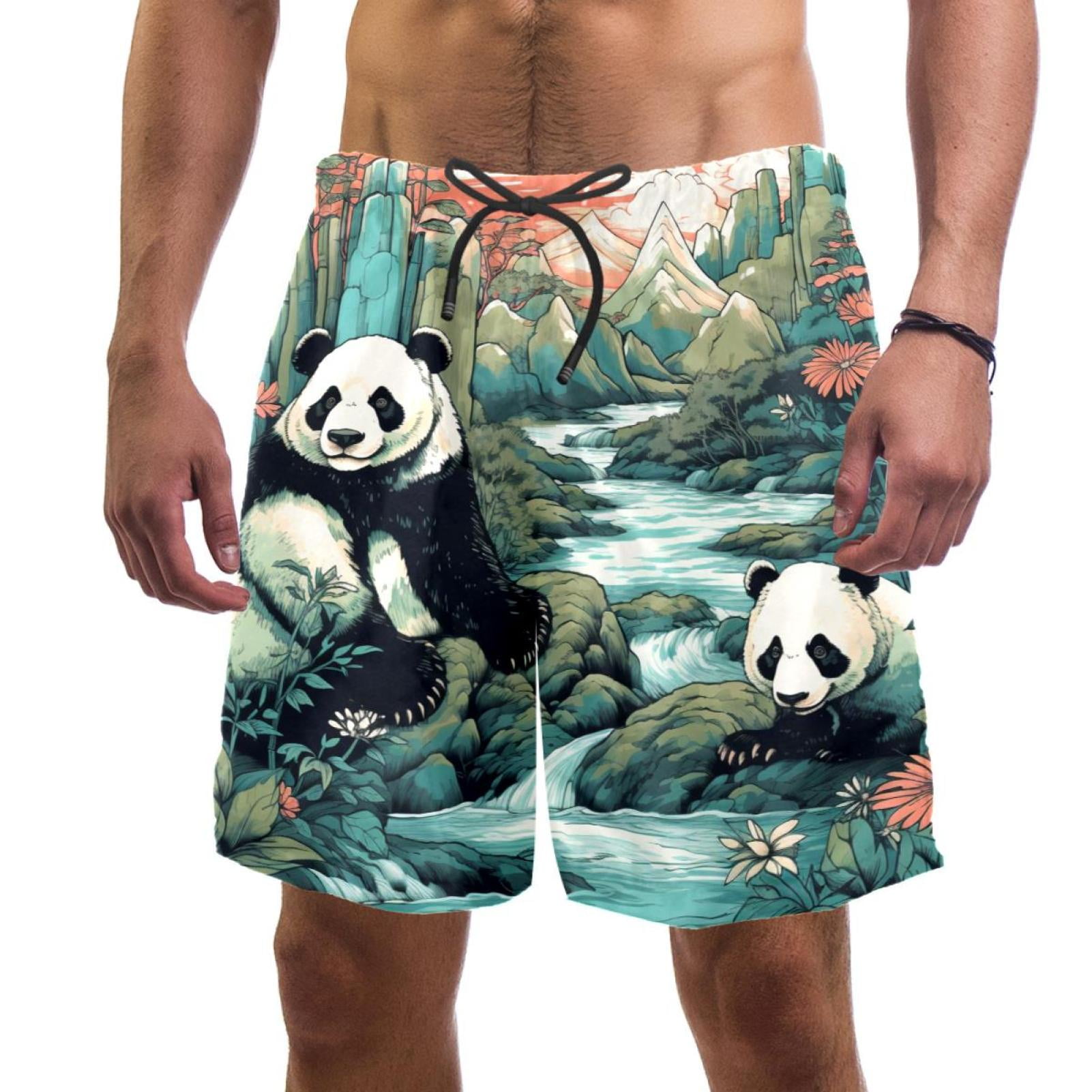 luoweisi Men's Beach Shorts Quick Dry Swim Trunks with Mesh Lining ...