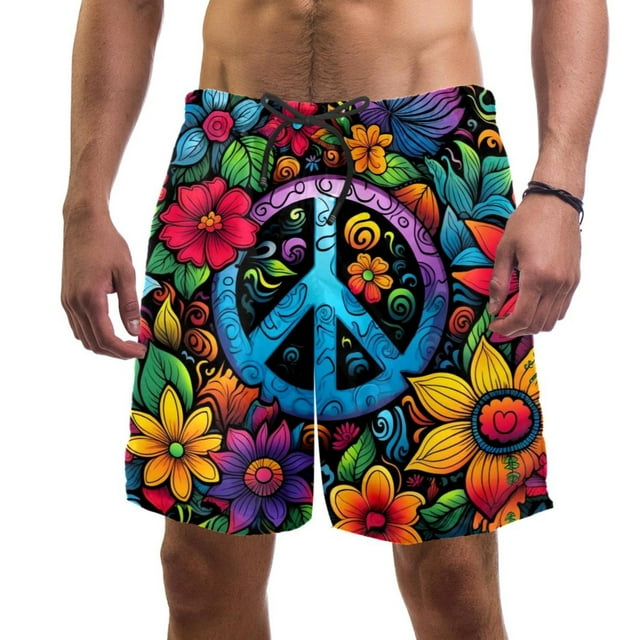 luoweisi Men's Beach Shorts Quick Dry Swim Trunks with Mesh Lining ...