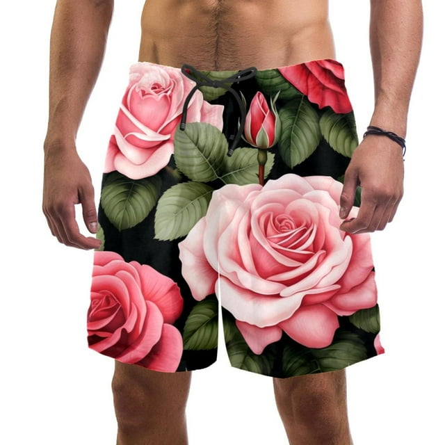 luoweisi Men's Beach Shorts Quick Dry Swim Trunks with Mesh Lining ...