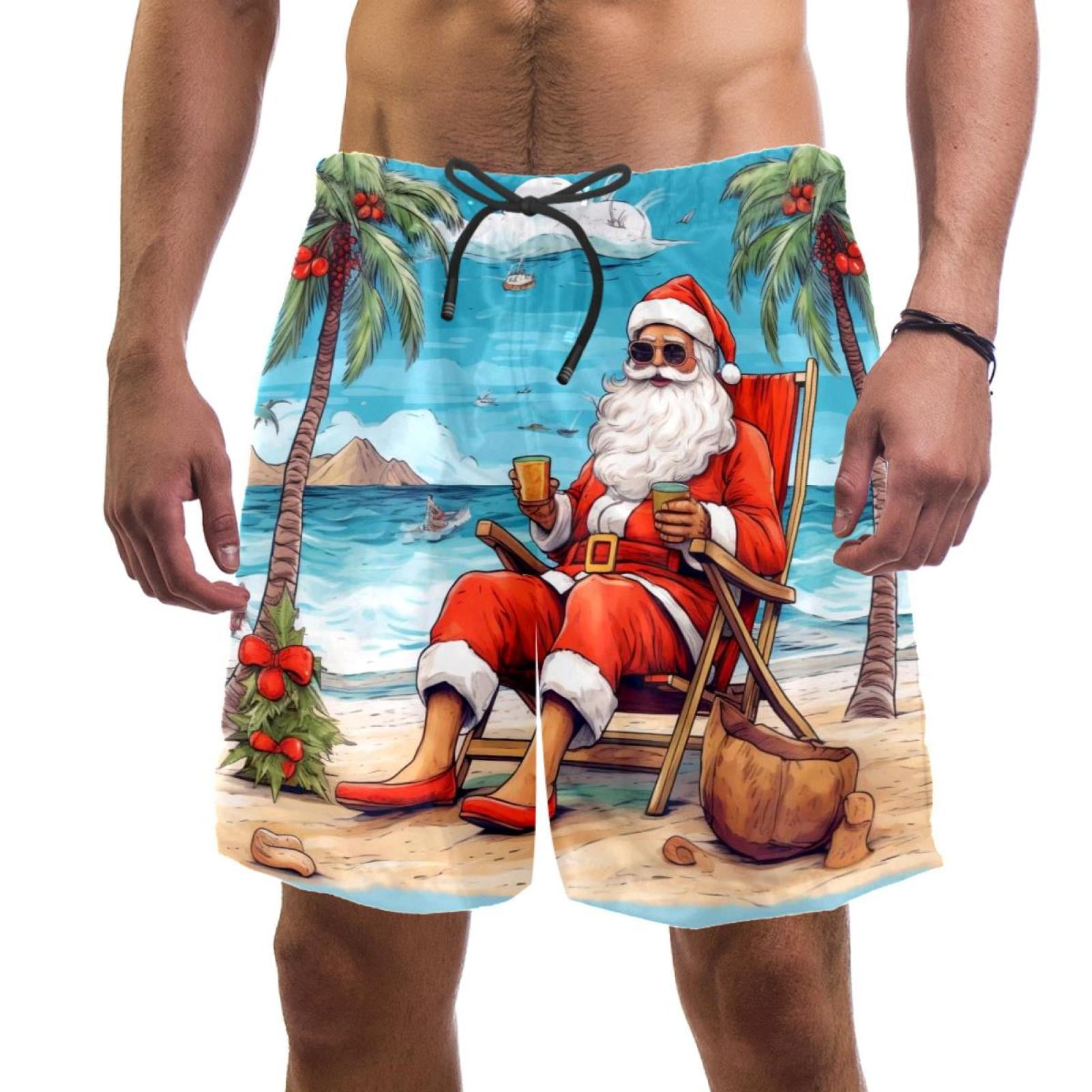 luoweisi Men's Beach Shorts Quick Dry Swim Trunks with Mesh Lining ...