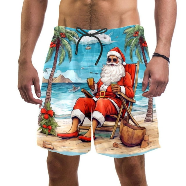 luoweisi Men's Beach Shorts Quick Dry Swim Trunks with Mesh Lining ...