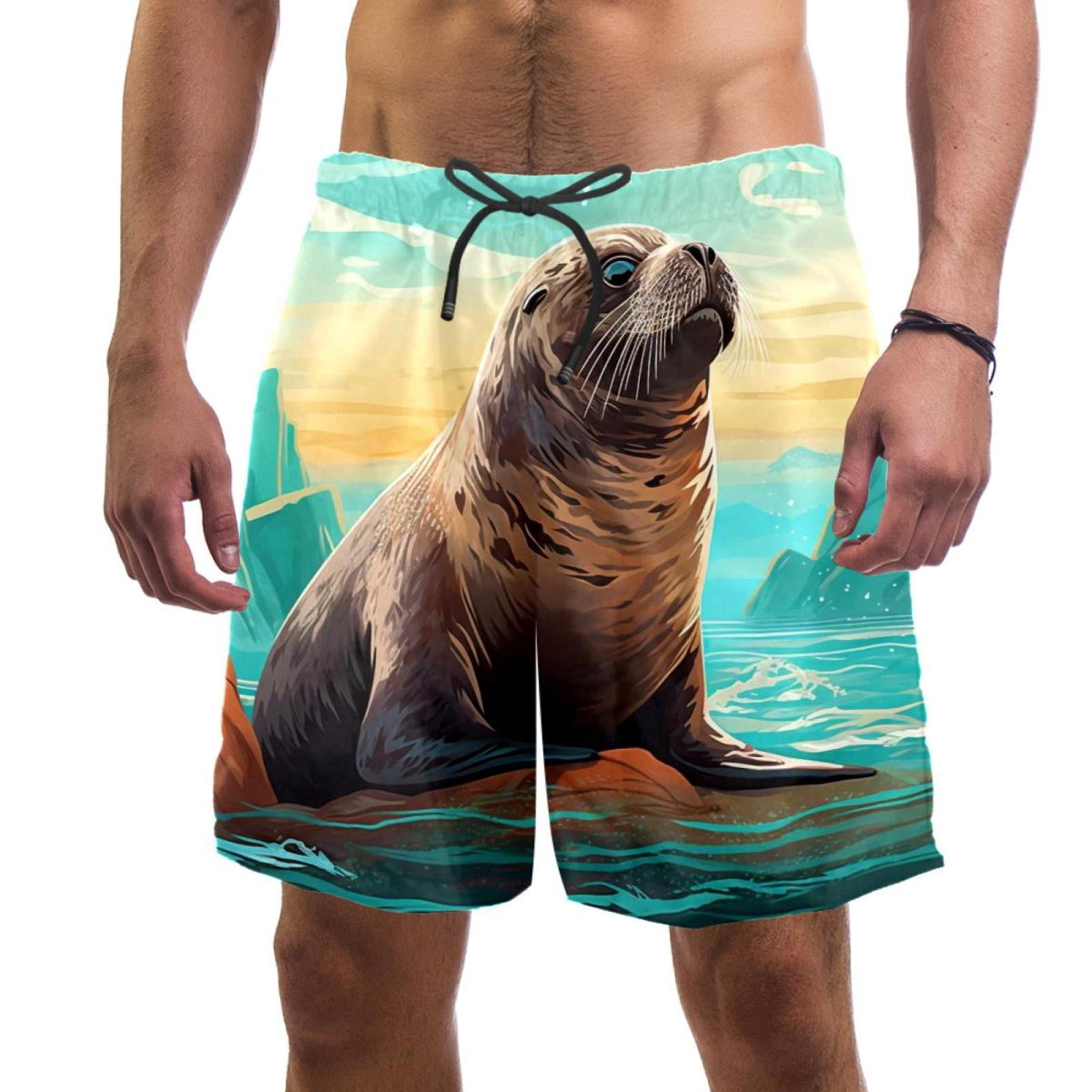 luoweisi Men's Beach Shorts Quick Dry Swim Trunks with Mesh Lining Sea ...