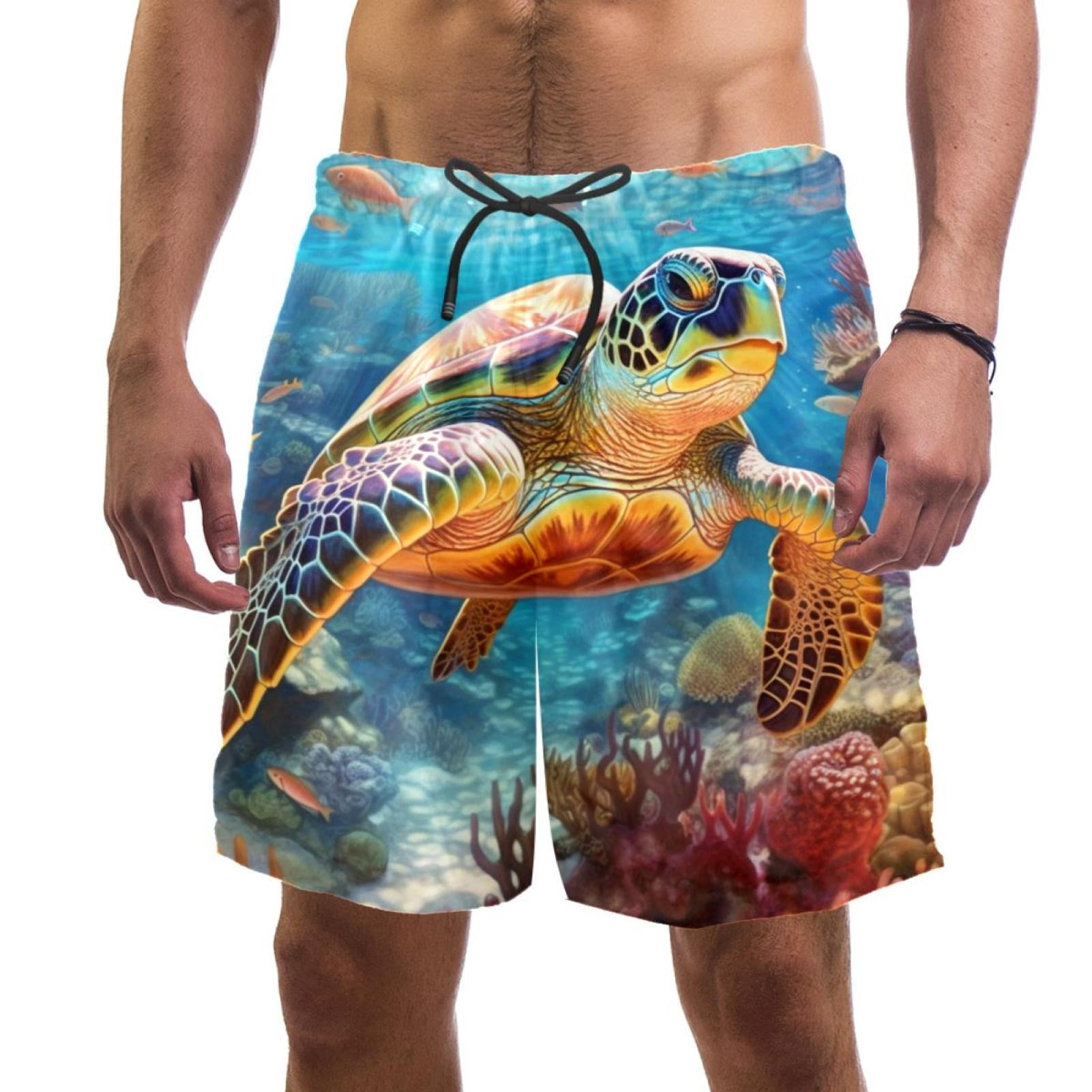 luoweisi Men's Beach Shorts Quick Dry Swim Trunks with Mesh Lining Sea ...