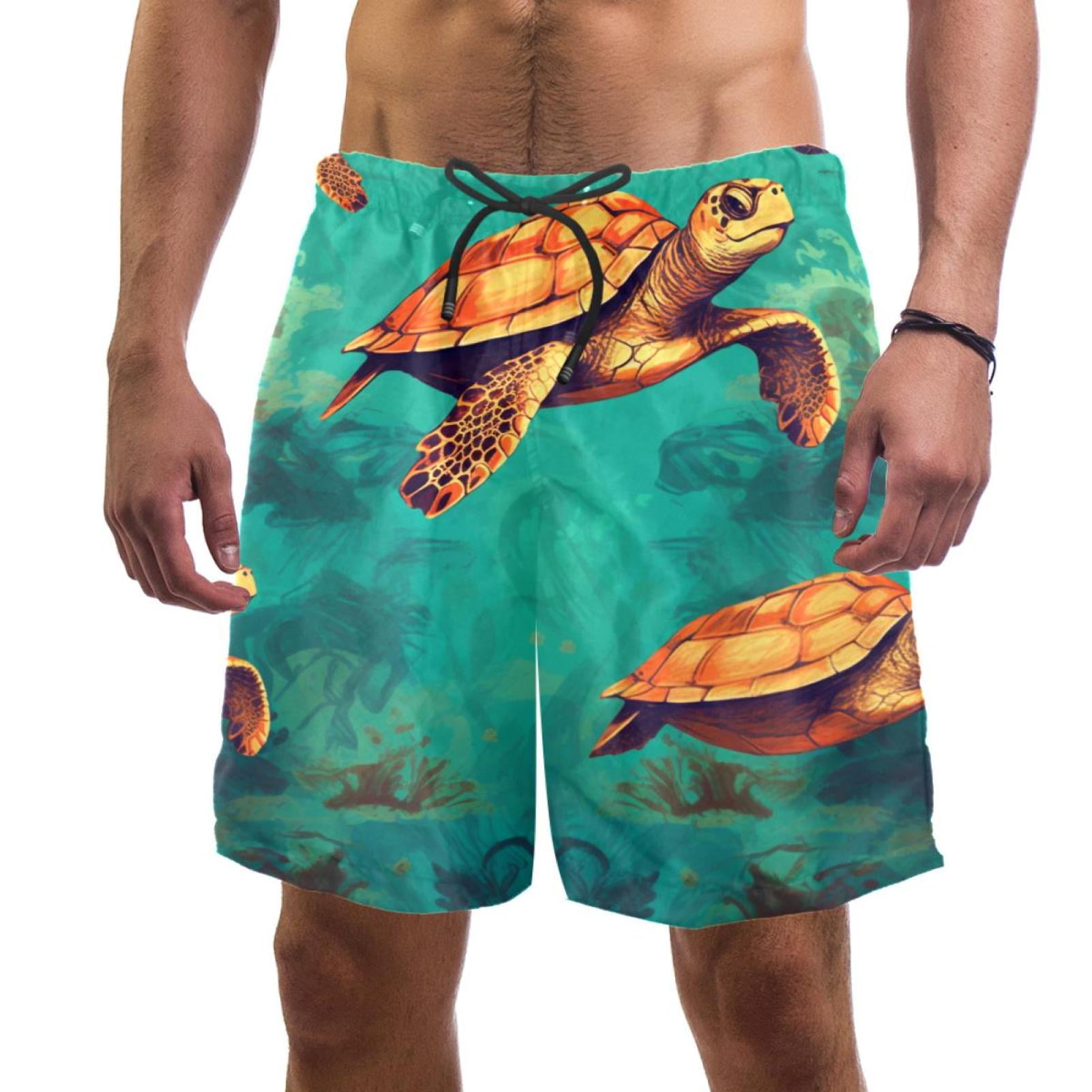 luoweisi Men's Beach Shorts Quick Dry Swim Trunks with Mesh Lining Sea ...