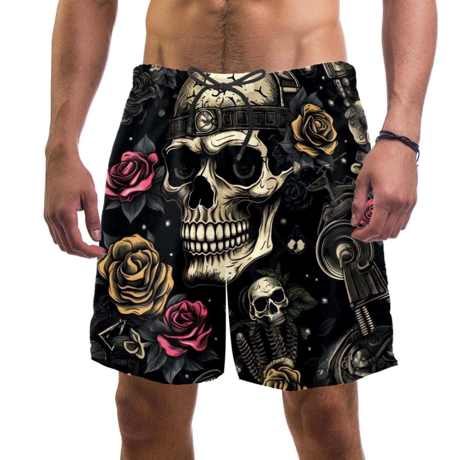 luoweisi Men's Beach Shorts Quick Dry Swim Trunks with Mesh Lining ...