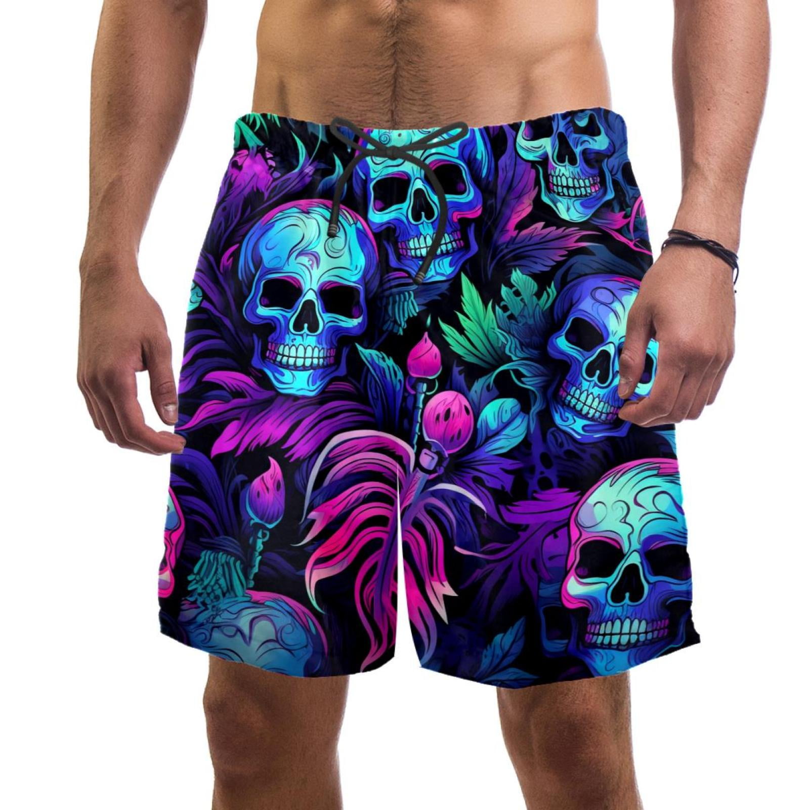 luoweisi Men's Beach Shorts Quick Dry Swim Trunks with Mesh Lining ...