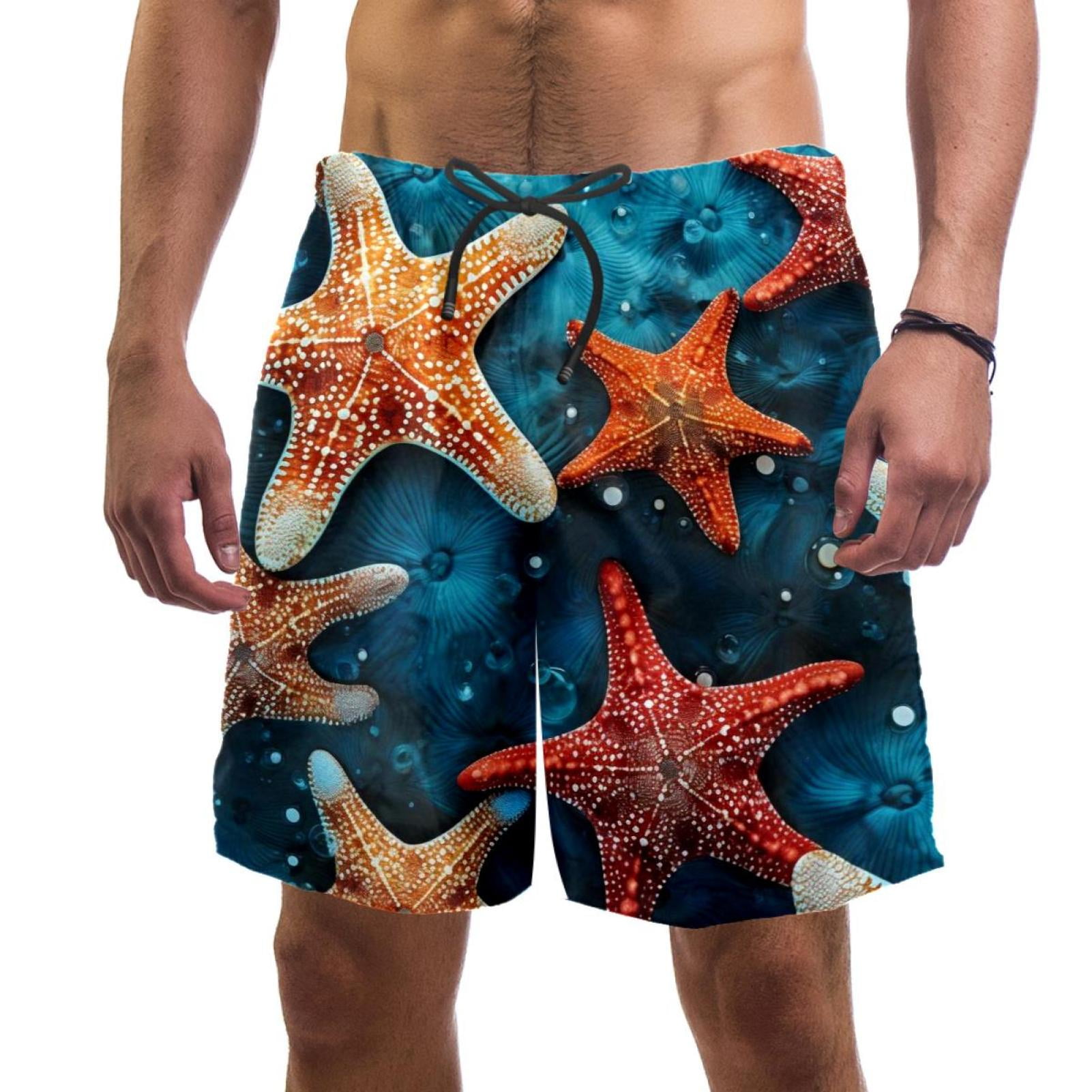 luoweisi Men's Beach Shorts Quick Dry Swim Trunks with Mesh Lining ...