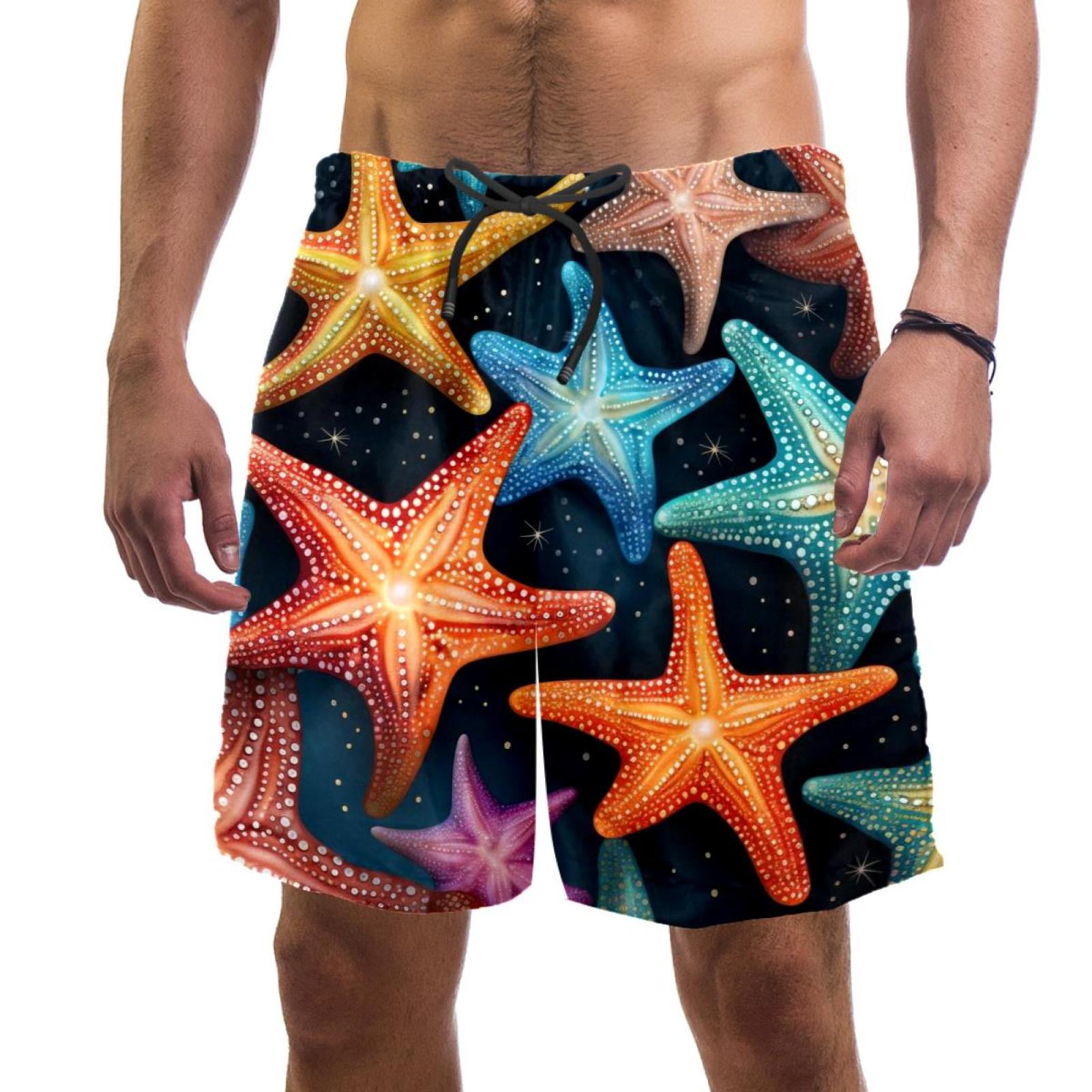 luoweisi Men's Beach Shorts Quick Dry Swim Trunks with Mesh Lining ...