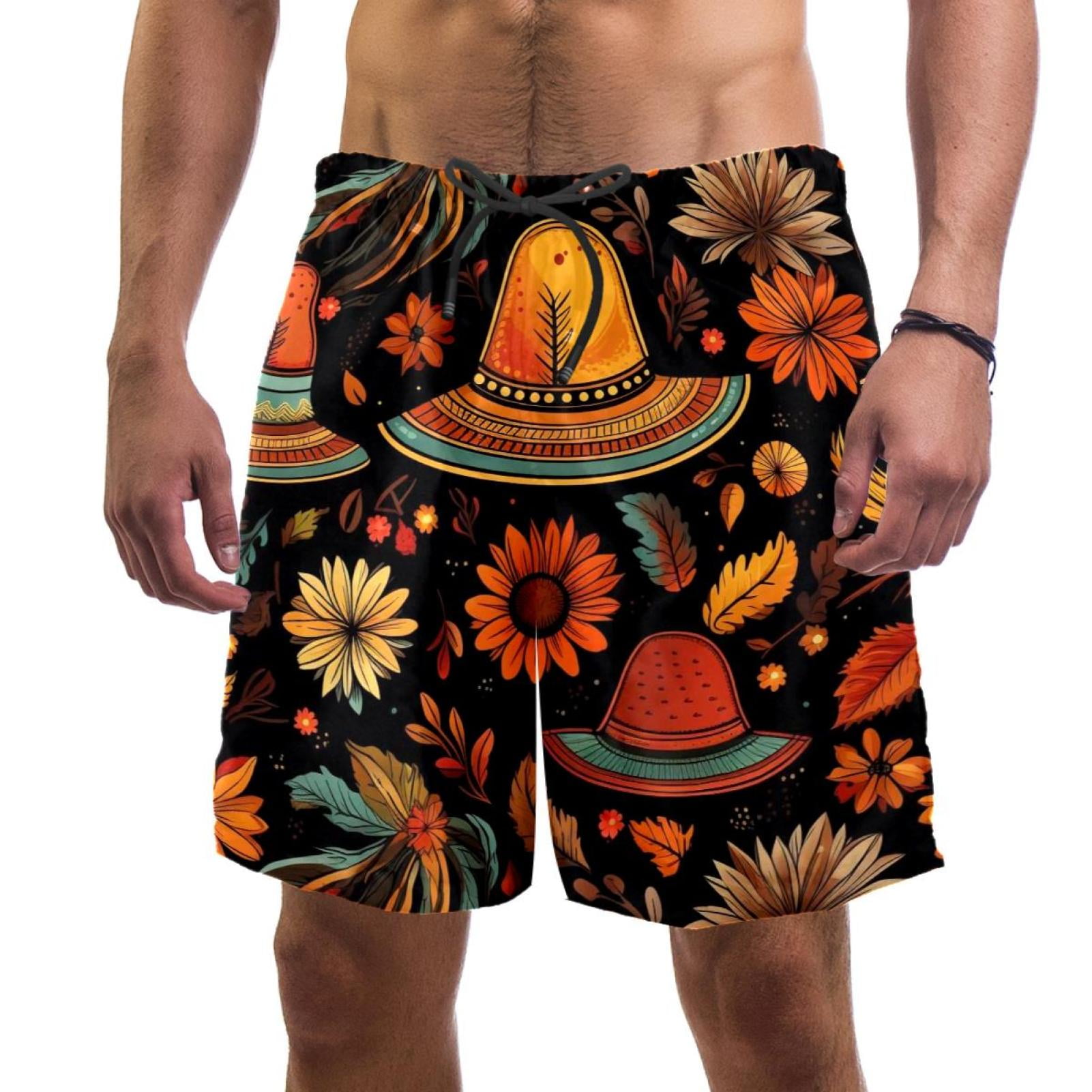 luoweisi Men's Beach Shorts Quick Dry Swim Trunks with Mesh Lining ...