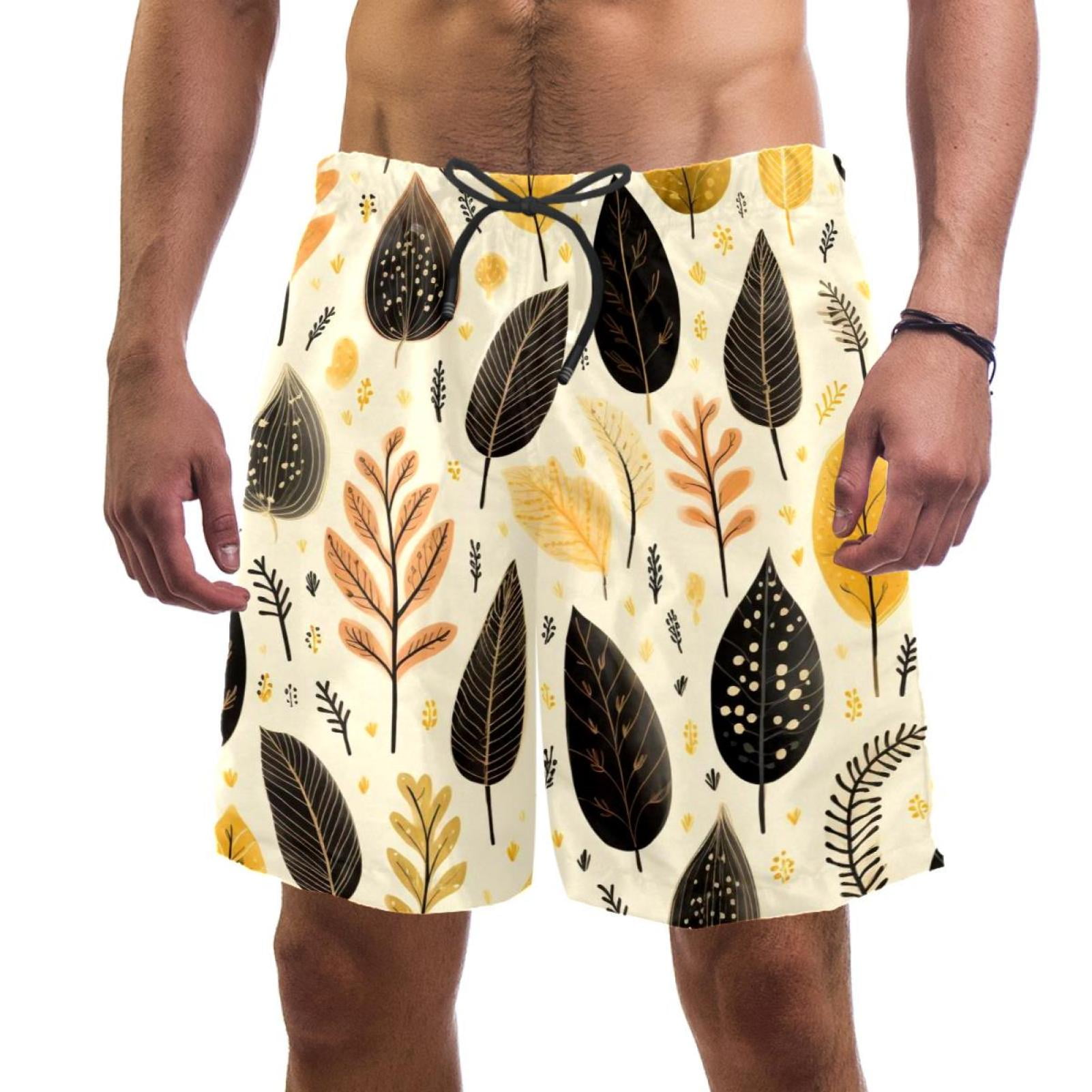 luoweisi Men's Beach Shorts Quick Dry Swim Trunks with Mesh Lining ...
