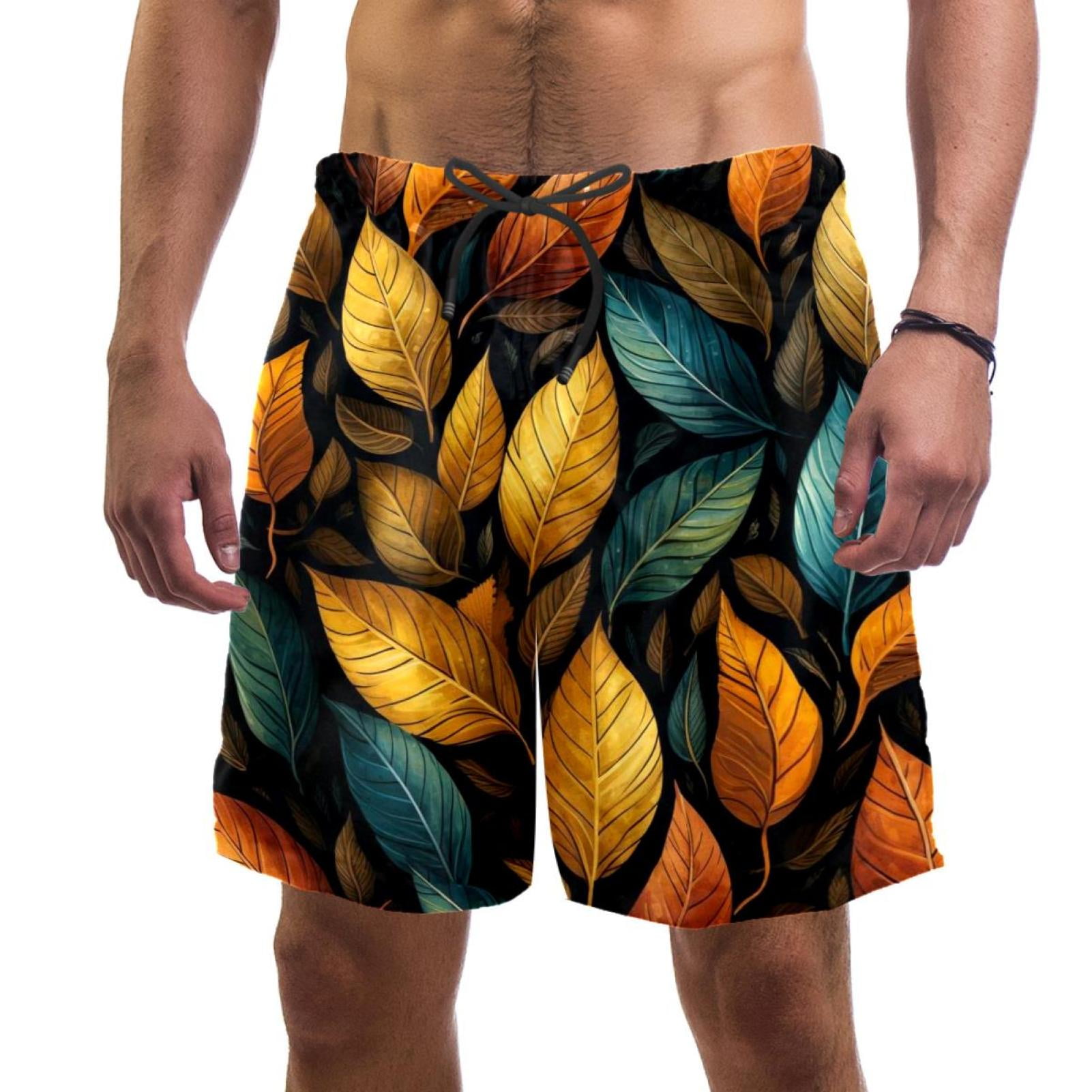 luoweisi Men's Beach Shorts Quick Dry Swim Trunks with Mesh Lining ...