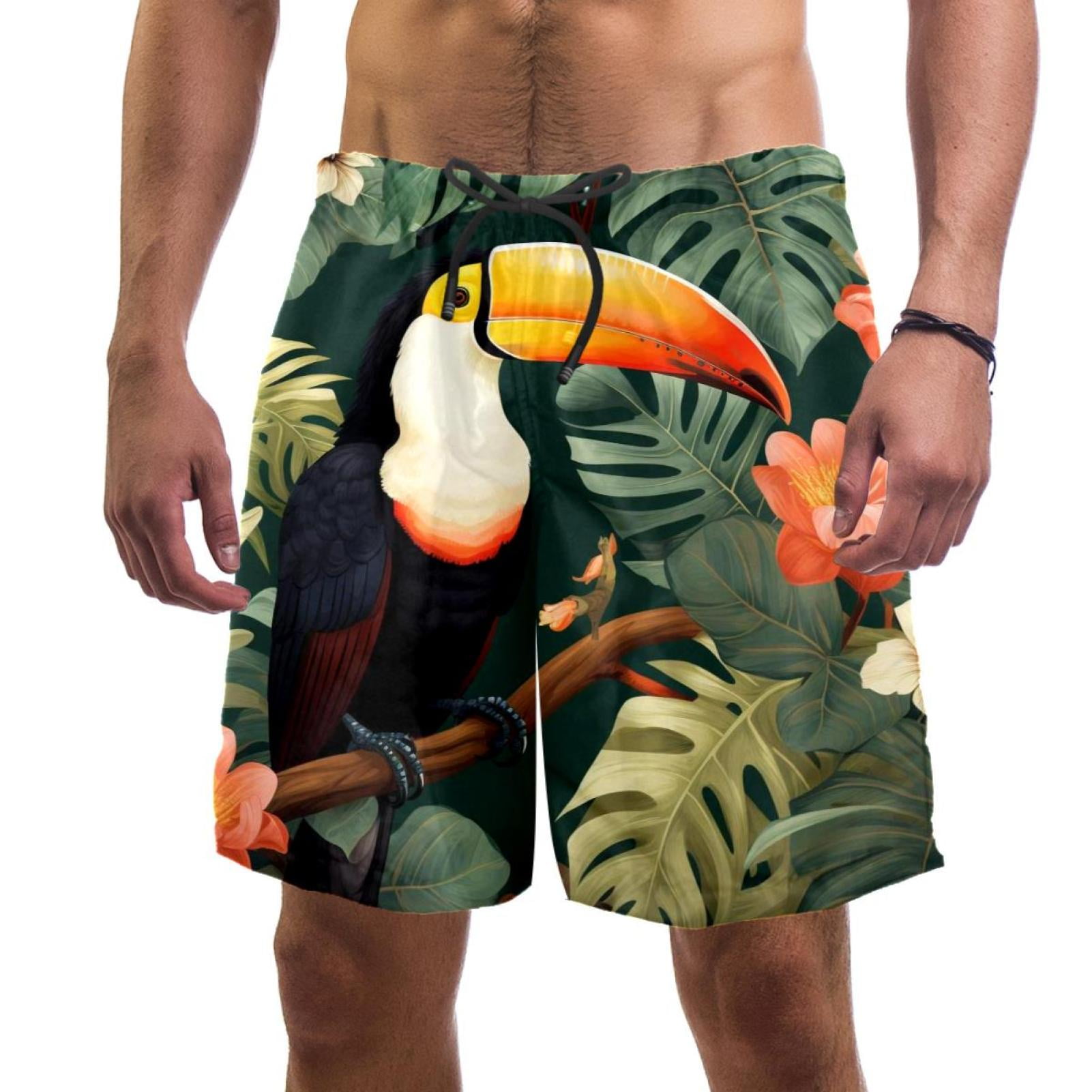 luoweisi Men's Beach Shorts Quick Dry Swim Trunks with Mesh Lining ...