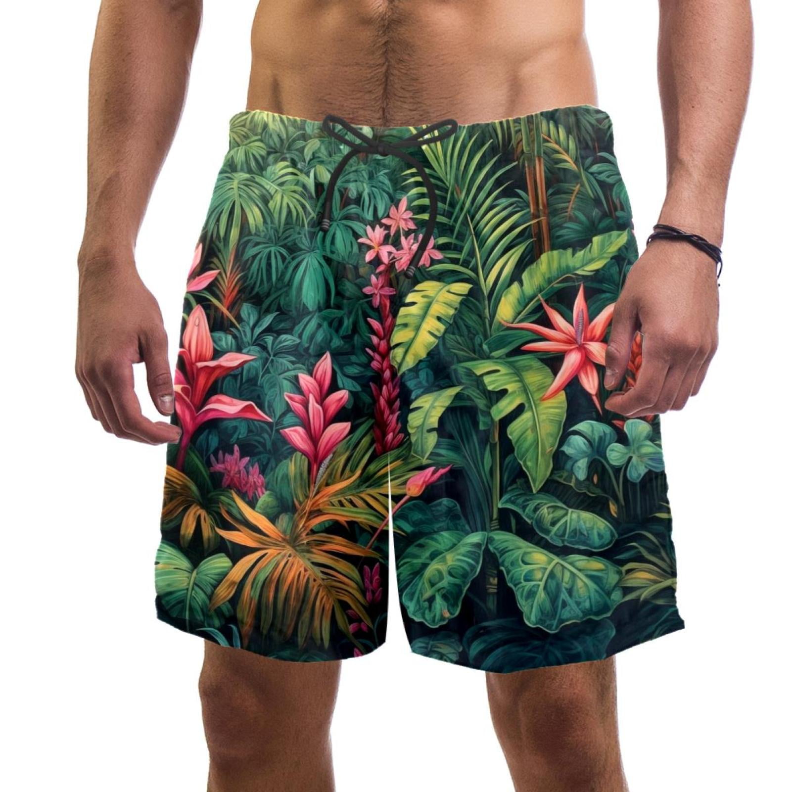 luoweisi Men's Beach Shorts Quick Dry Swim Trunks with Mesh Lining ...