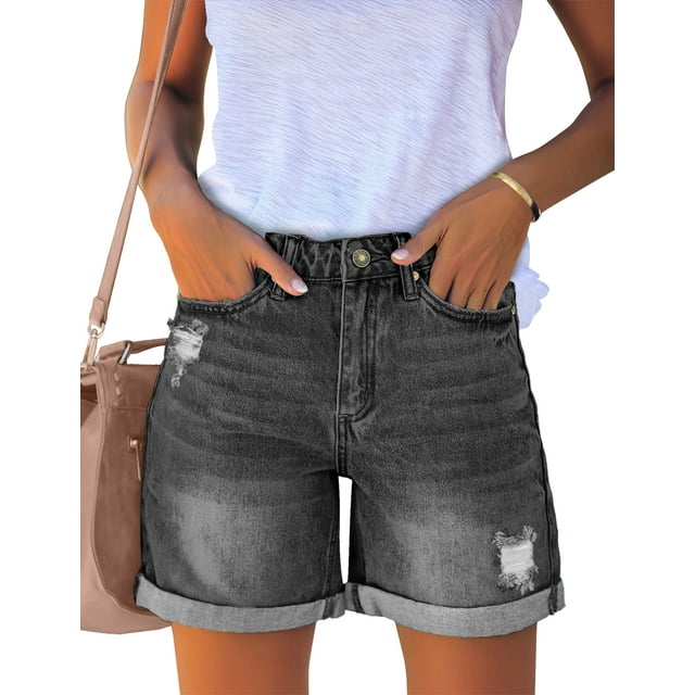 luvamia Jean Shorts Plus Size women Denim Jean Shorts High Waisted ...