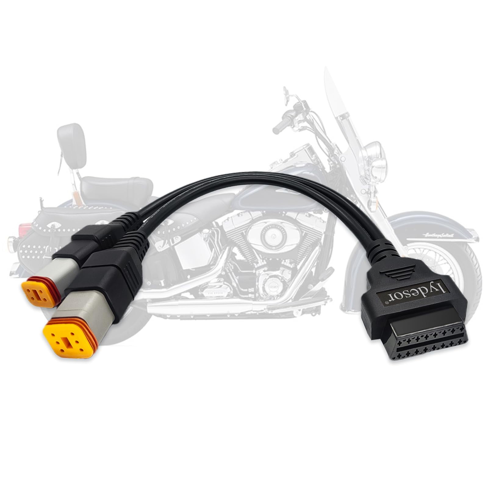lydesor Obd2 Cable for Harley 4pin+6pin 2 in 1 Motorcycle OBD Scanner ...