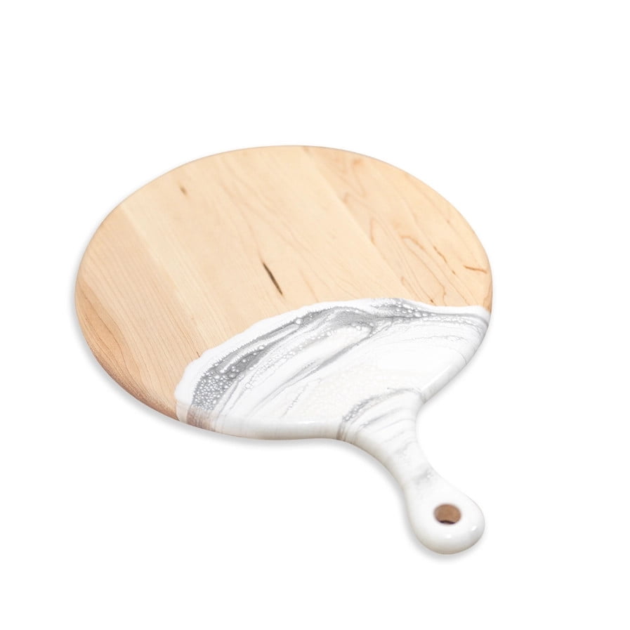 lynn & liana designs Maple Round Paddle Marble Charcuterie Board ...