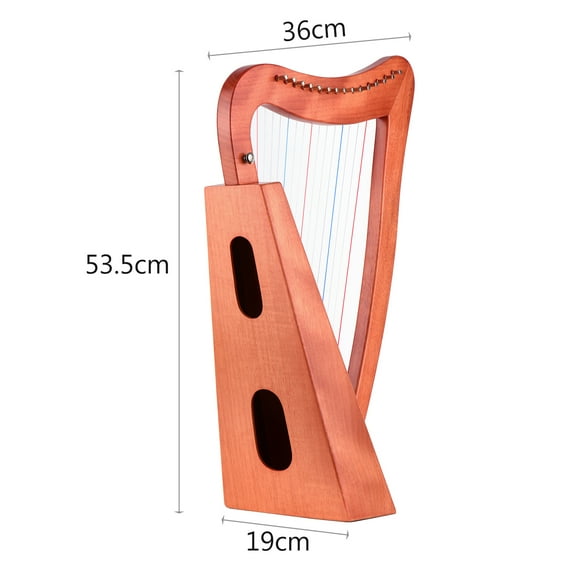lyre 15 string String .t 15-String Lyre Harp Wooden String Instrument ...
