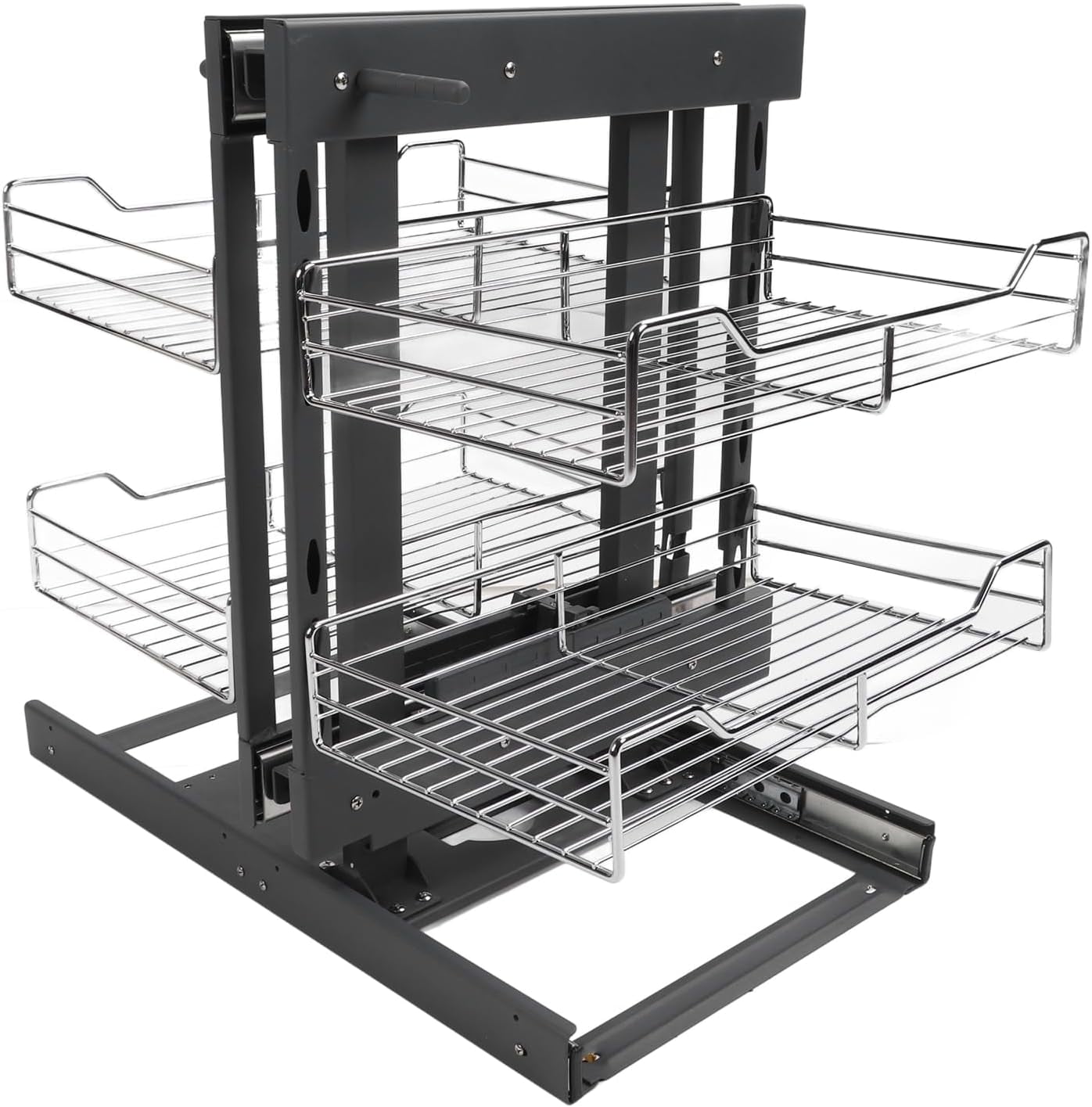 lyrlody Blind Corner Pull Out Organizer, 2 Tier Slide Out Corner ...