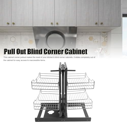 lyrlody Blind Corner Pull Out Organizer, 2 Tier Slide Out Corner ...