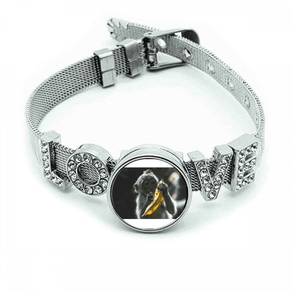 m Animal Monkey Bracelet Wristband Crystal Love Adjustable Bangle ...