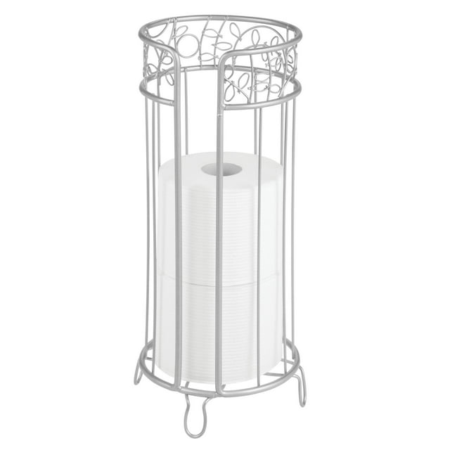 Mdesign Decorative Metal Toilet Paper Storage Holder Stand 3 Rolls