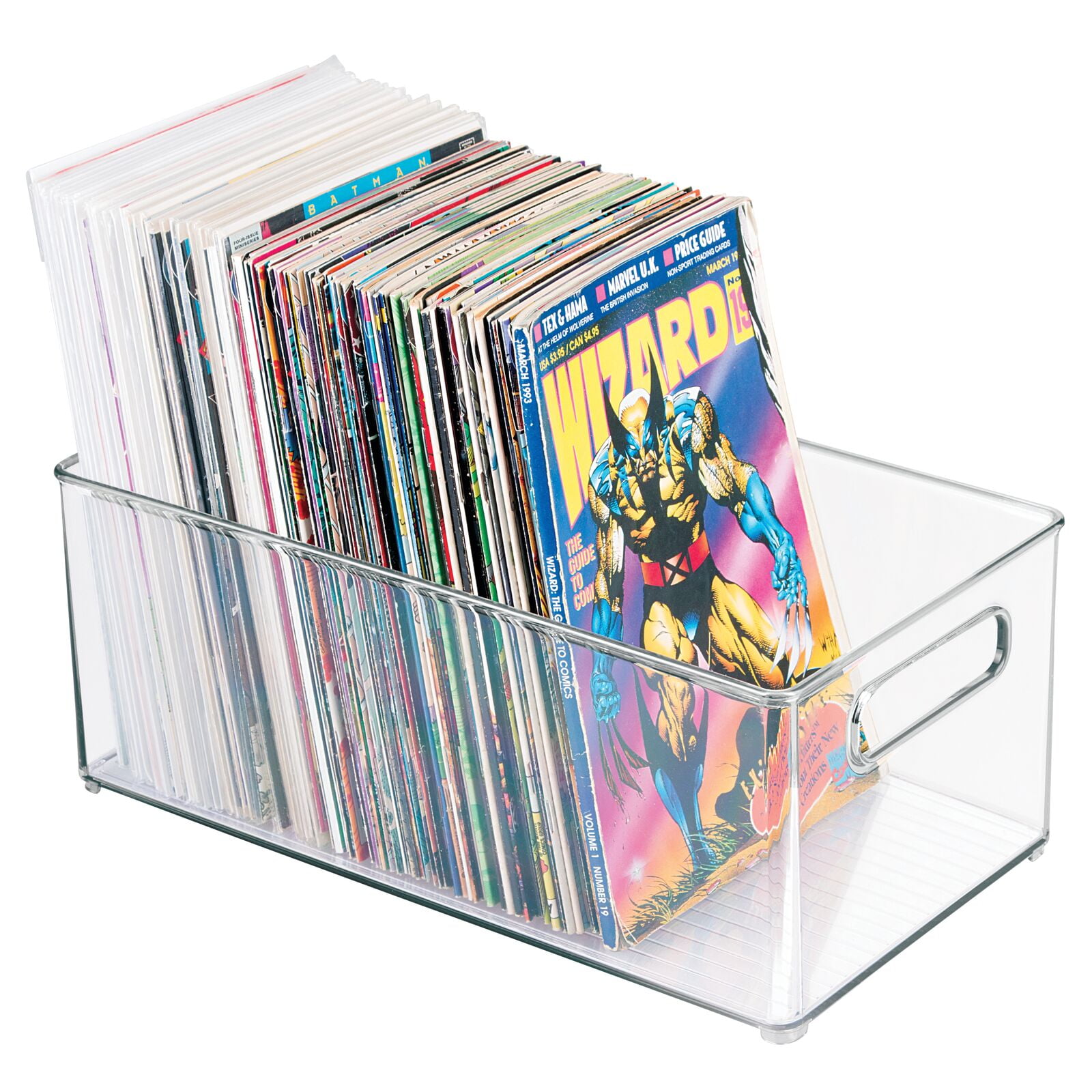 mDesign Stackable Deep Plastic Household Storage Organizer Containers ...