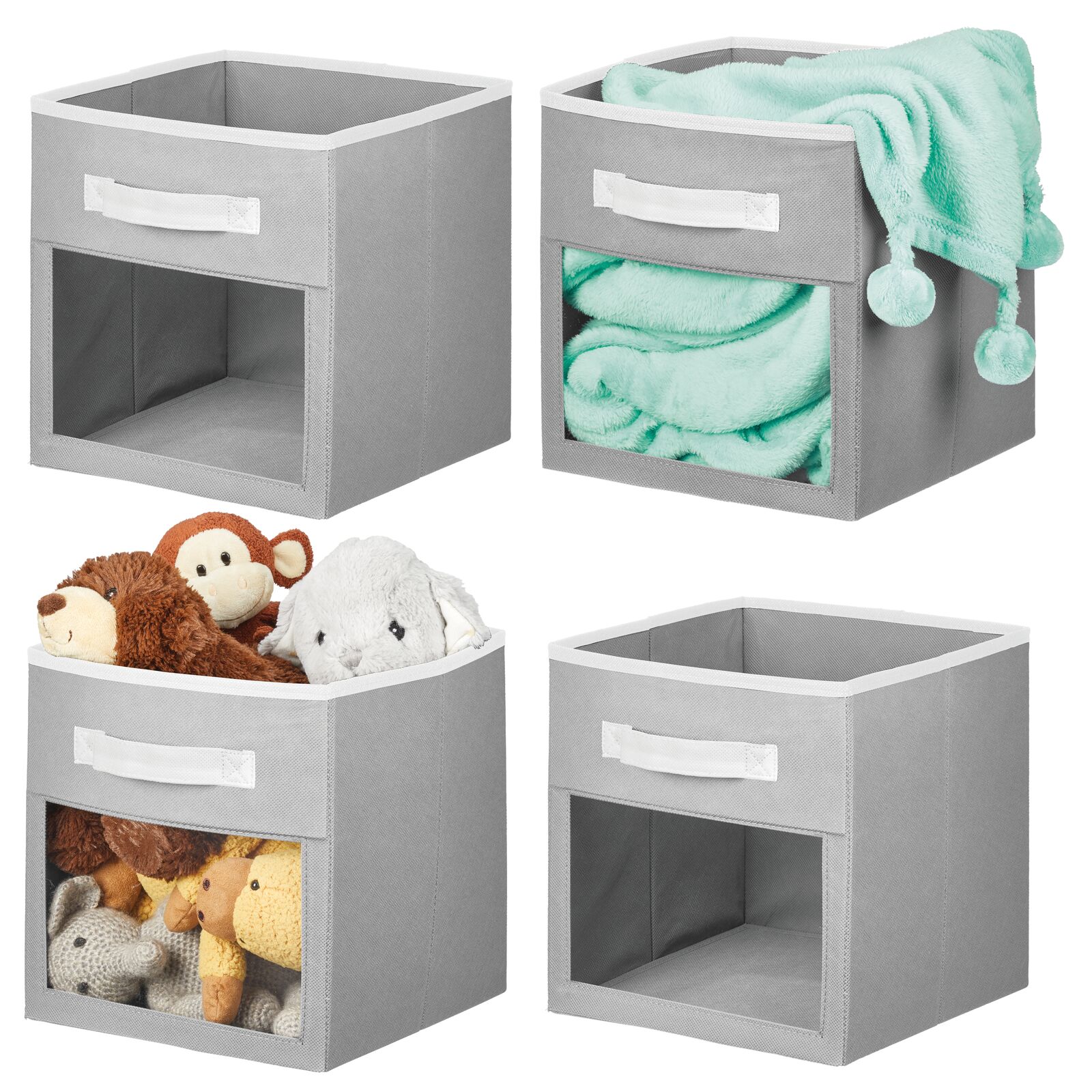 Niche Cubo Stackable Storage Cube - White Wood Grain - Walmart.com