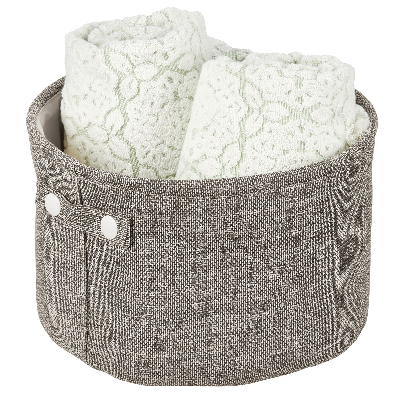 mDesign Fabric Bathroom Storage Bin - Gray - Walmart.com