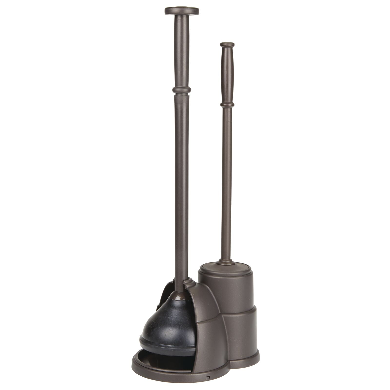 mDesign Covered Toilet Plunger and Brush Set - Bronze Housewares ...