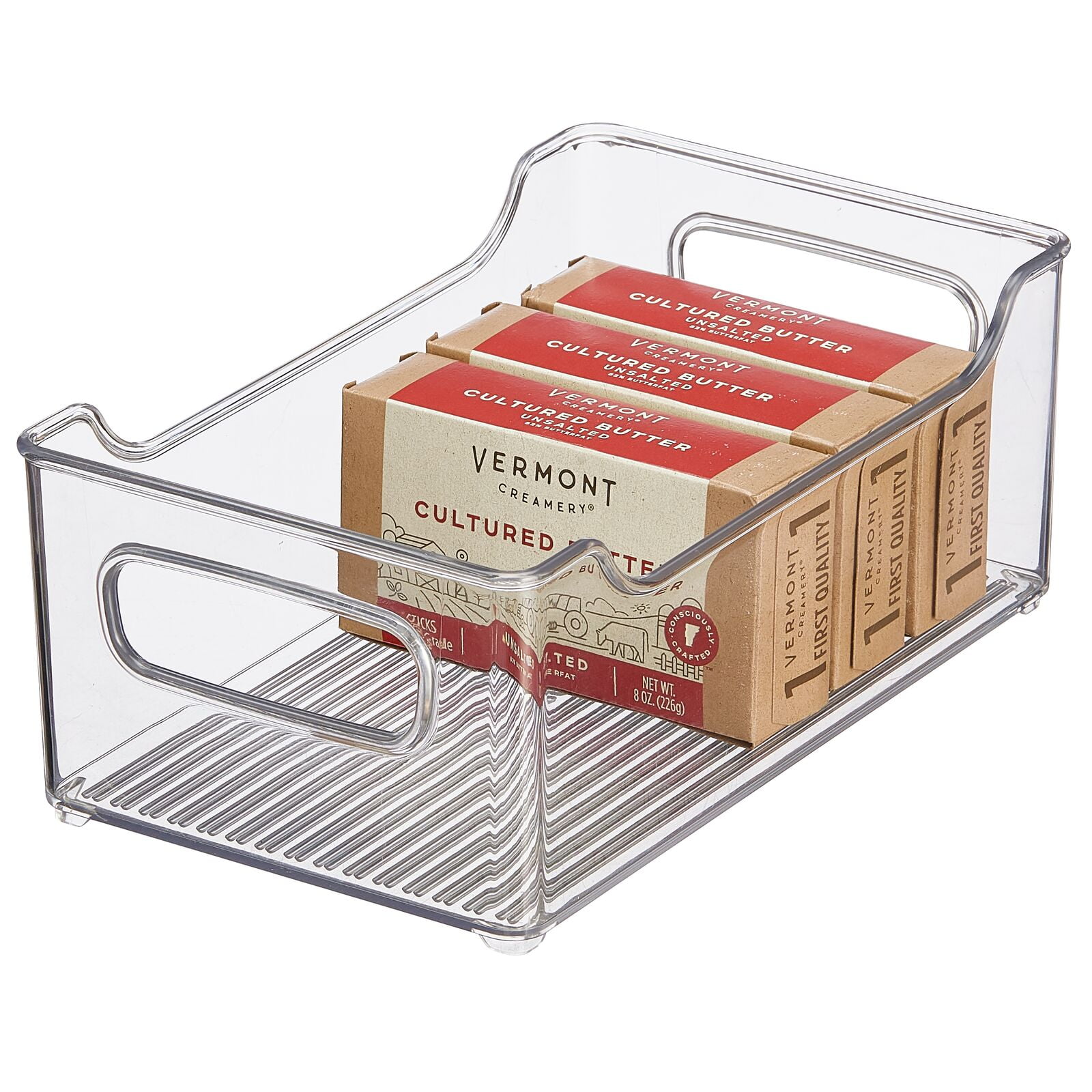 mDesign Kitchen Plastic Storage Organizer Bin, Open Dip Front and ...