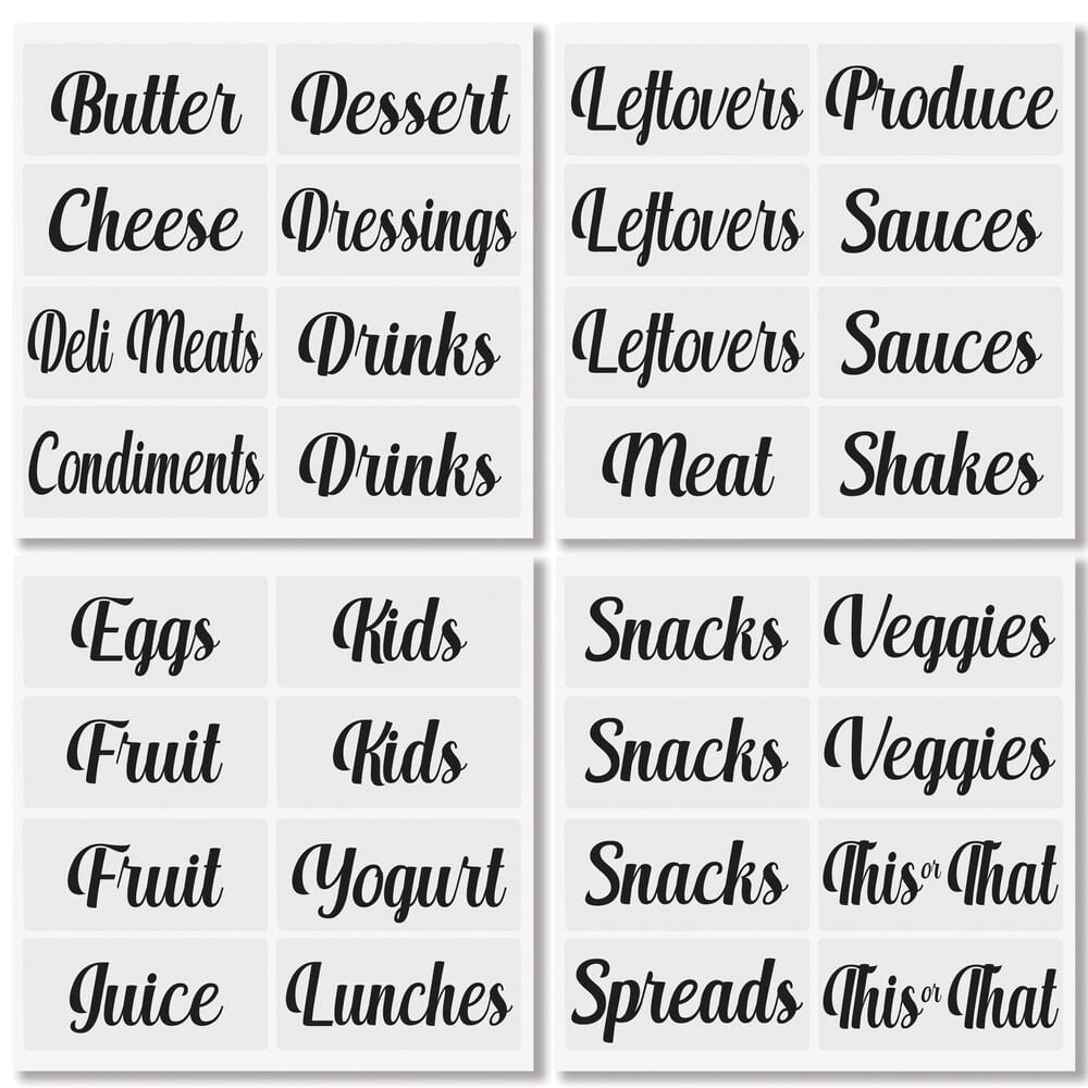 mDesign Labels for Kitchen Storage/Organizing, Includes 32 Labels ...