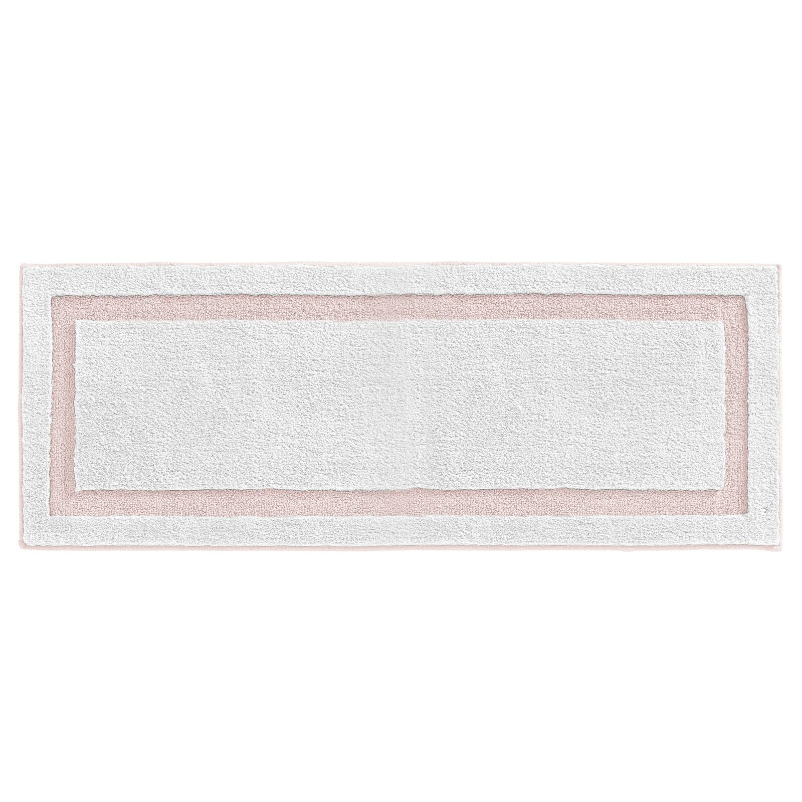 mDesign Large Bath Mat Runner - Non-Skid Bathroom Runner - Pure White ...