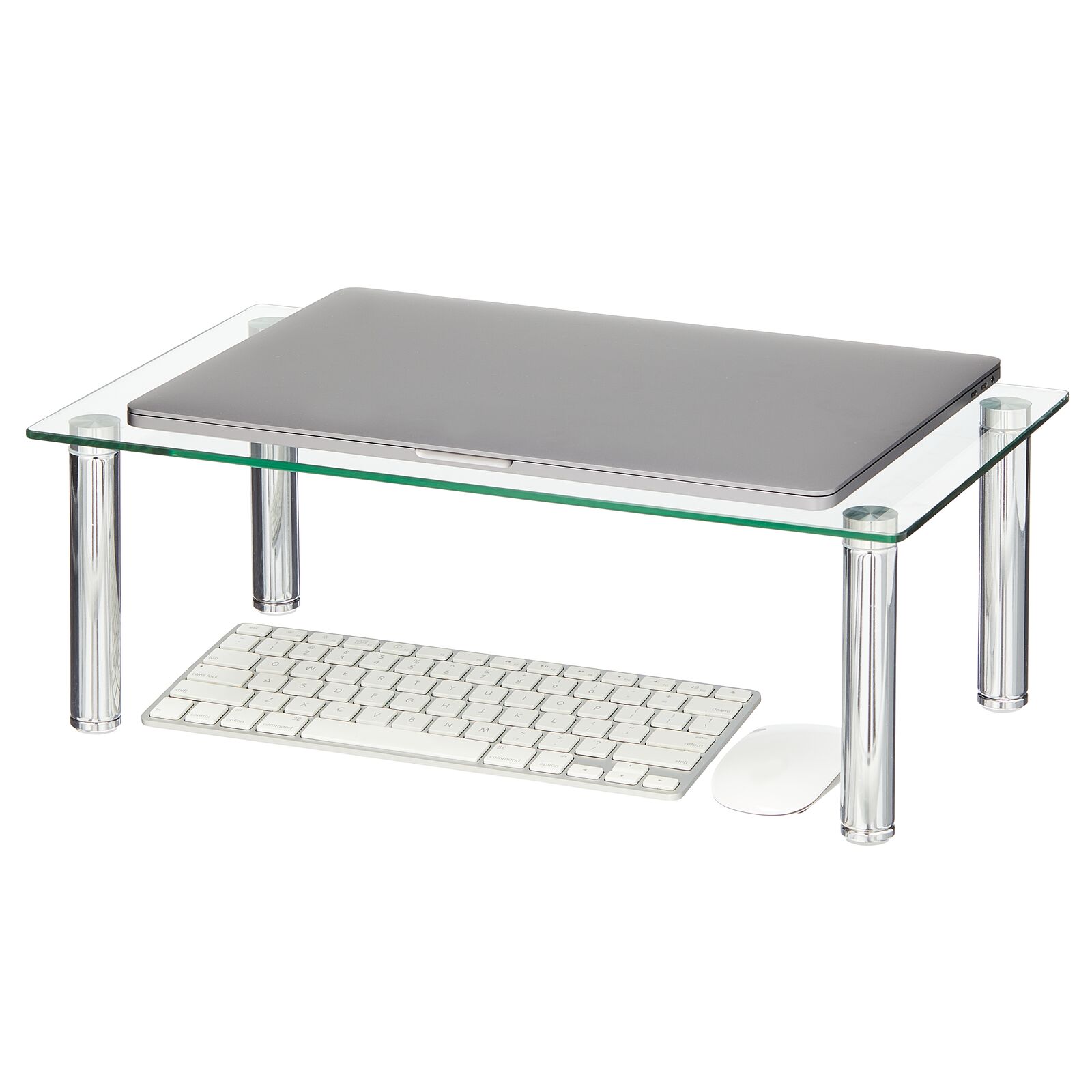 mDesign Large Flat Platform Riser Shelf for Laptop Computer or TV ...