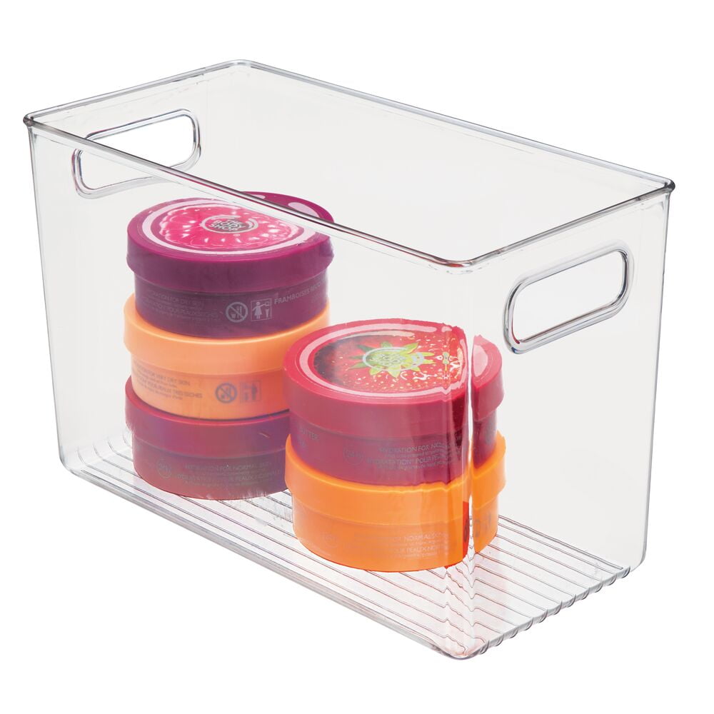 mDesign Large Plastic Bathroom Vanity Storage Organizer Bin with ...