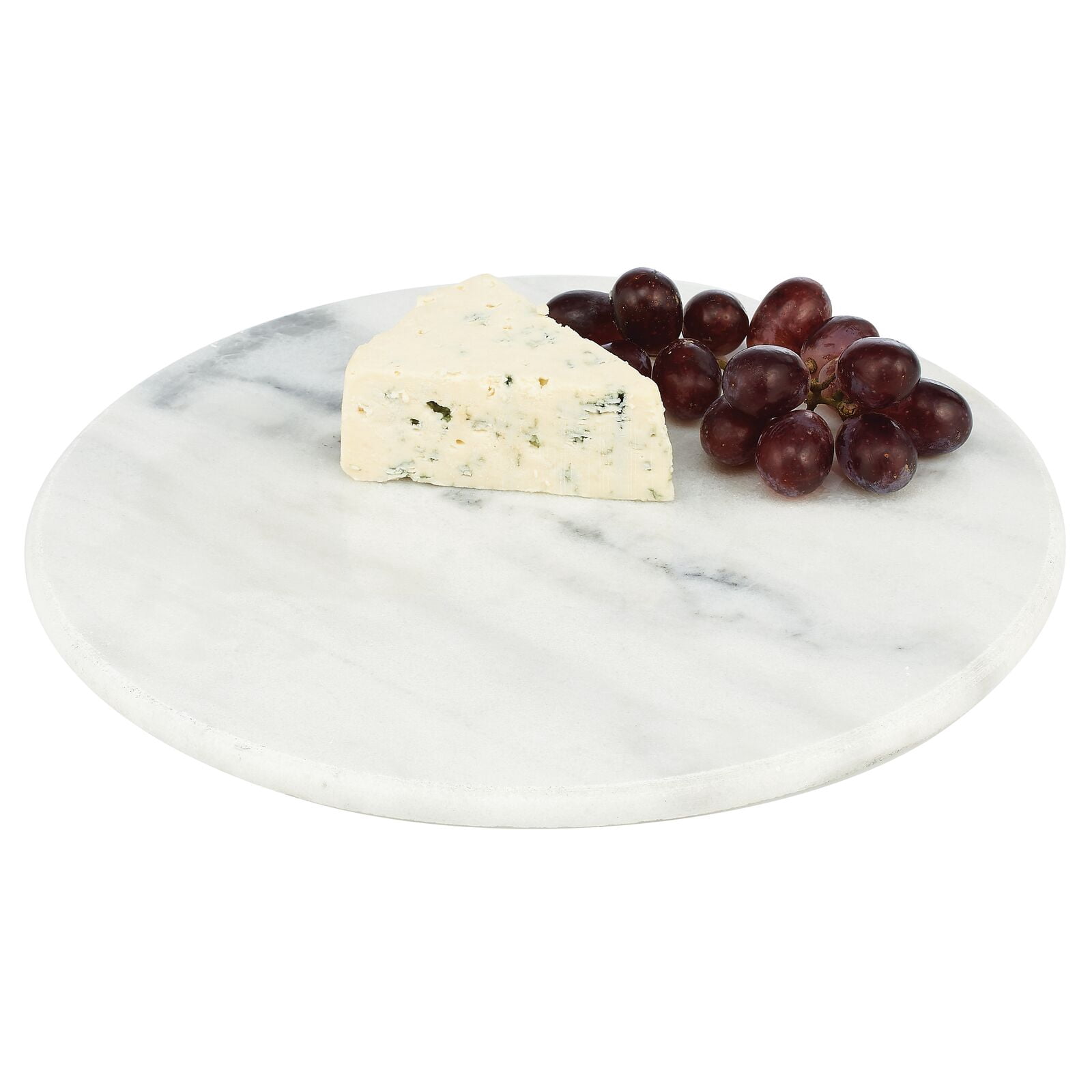 mDesign Large Round Kitchen Countertop Pastry Cutting Board Serving ...