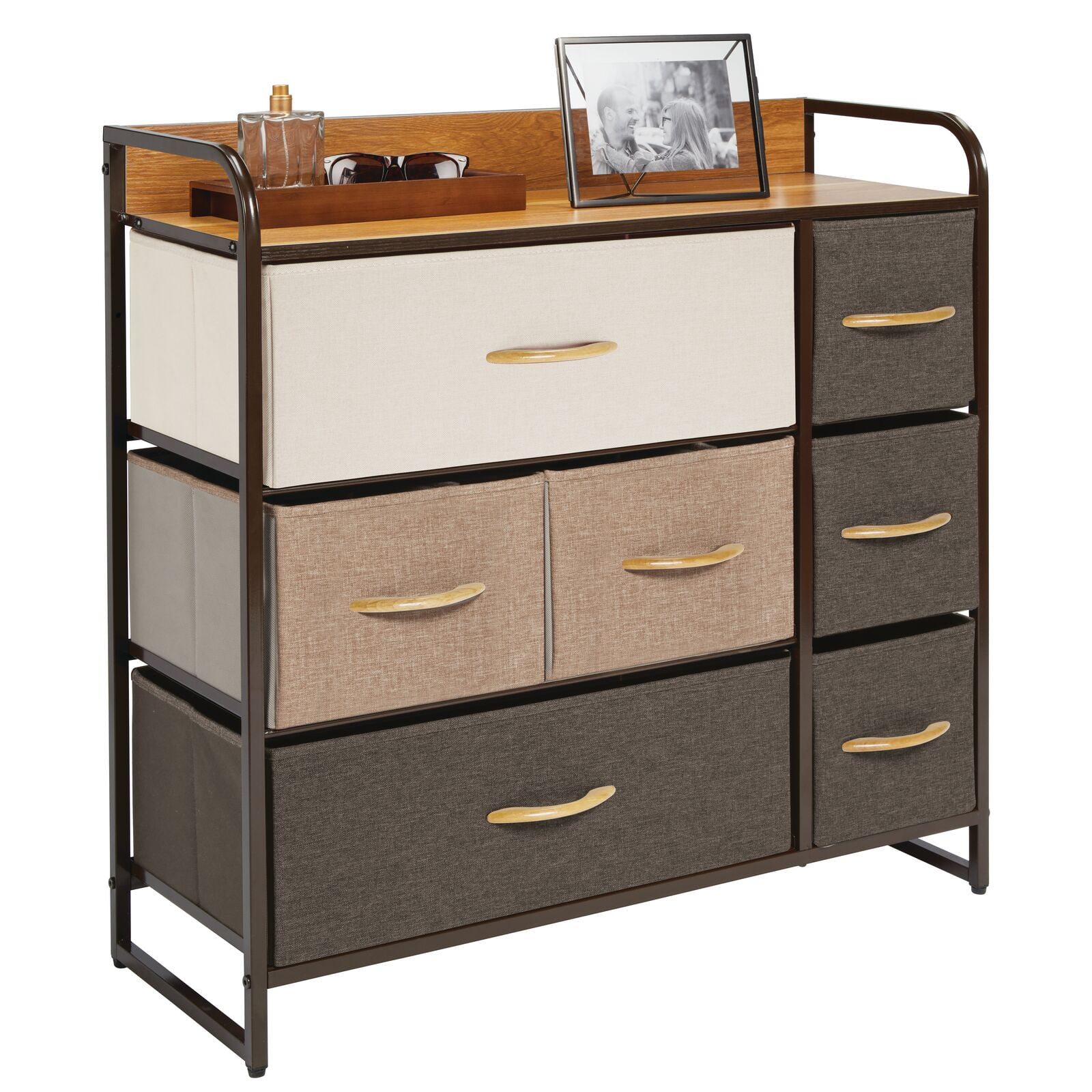 mDesign Large Organization Dresser for Bedroom - 7-Drawer Storage ...