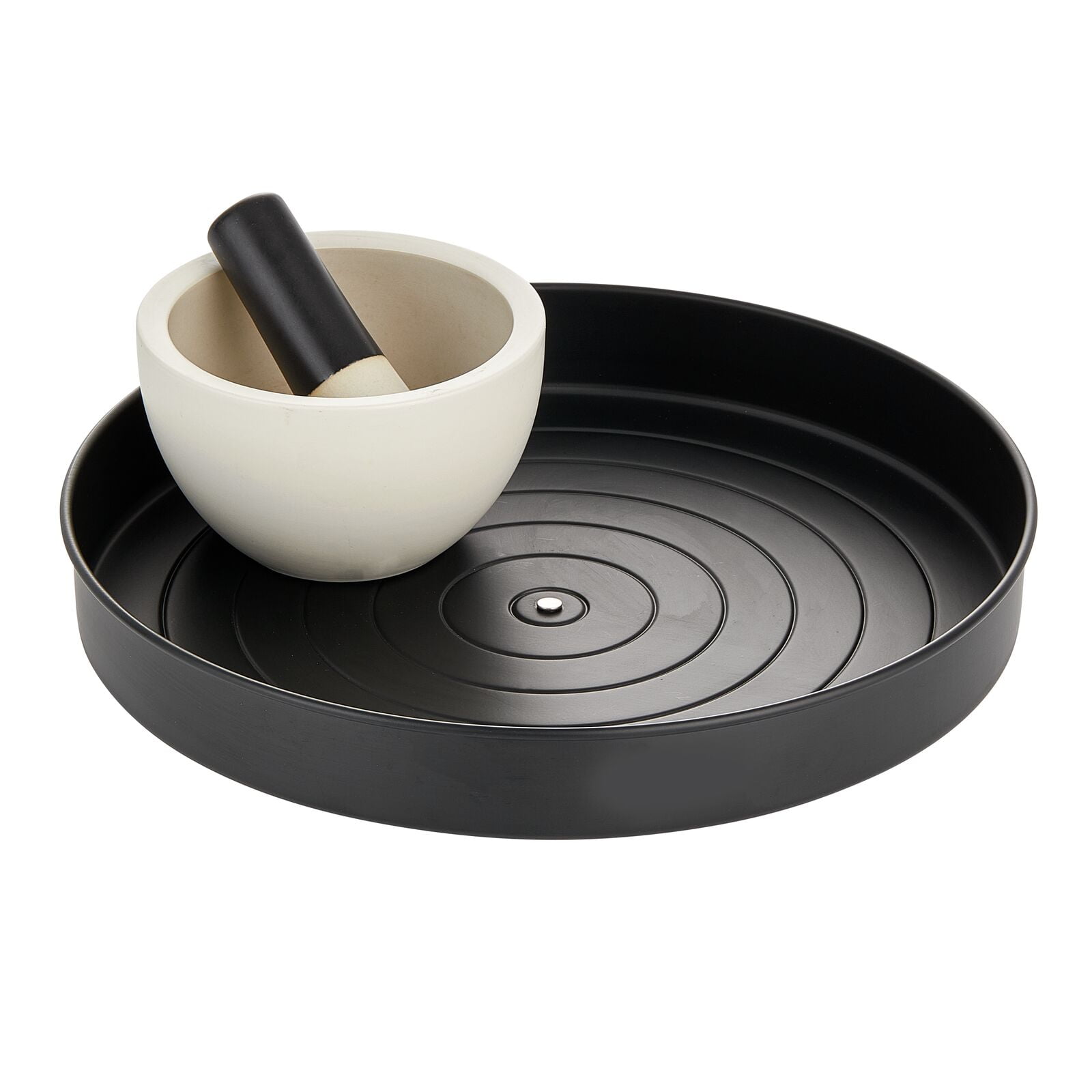 mDesign Lazy Susan Metal Turntable 12" Spinner, Kitchen Organization ...