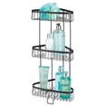 mDesign Metal 3-Tier Freestanding Bathroom Storage Rack - Matte Black ...
