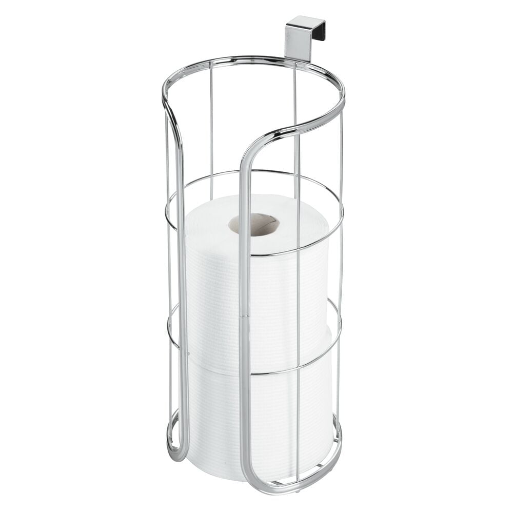 mDesign Metal Toilet Tissue Paper Roll Holder - Over the Tank, Lid ...