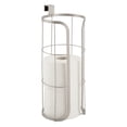 mDesign Metal Toilet Tissue Paper Roll Holder with Multiple Storage ...