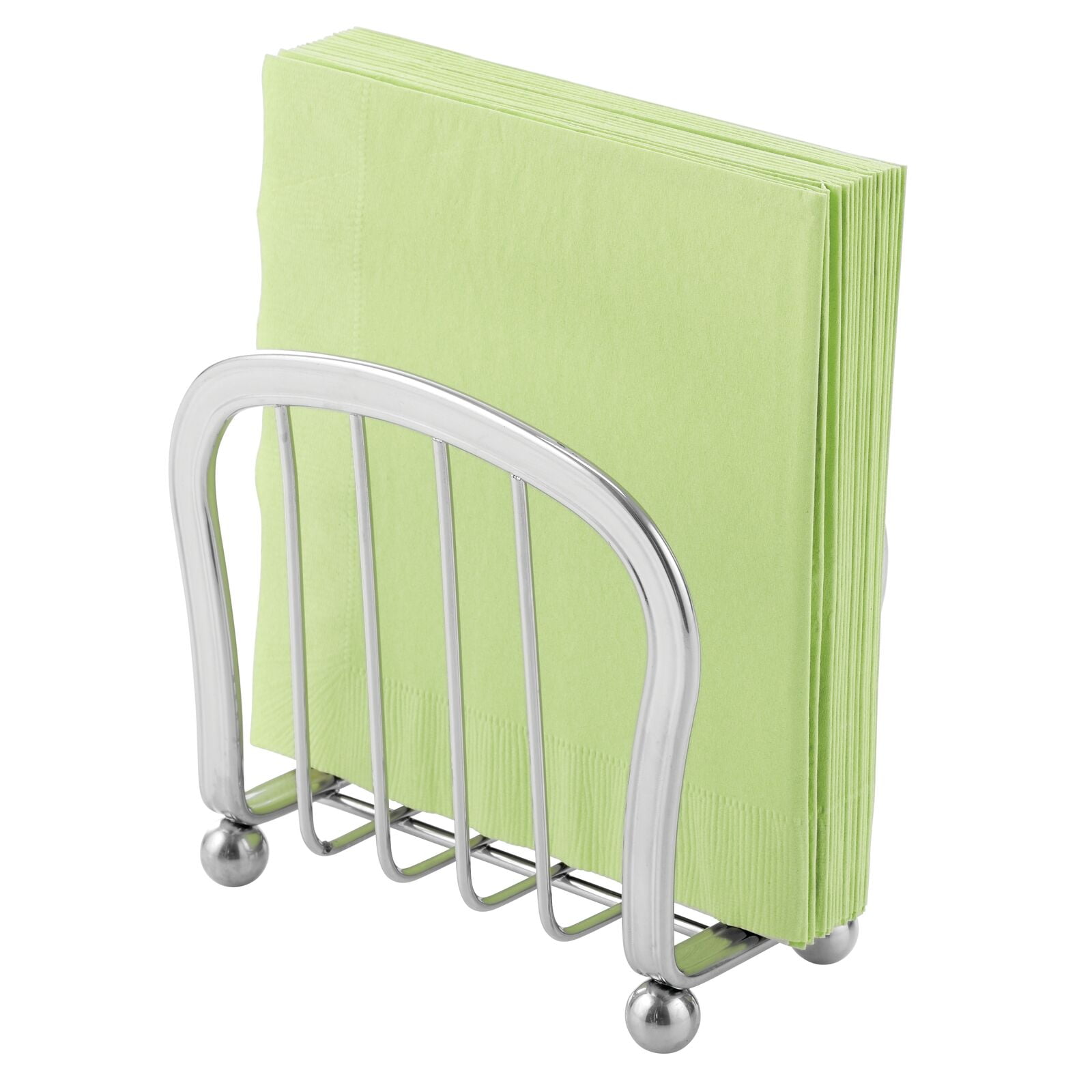 mDesign Metal Paper Napkin Holder for Kitchen Countertop, Dining ...