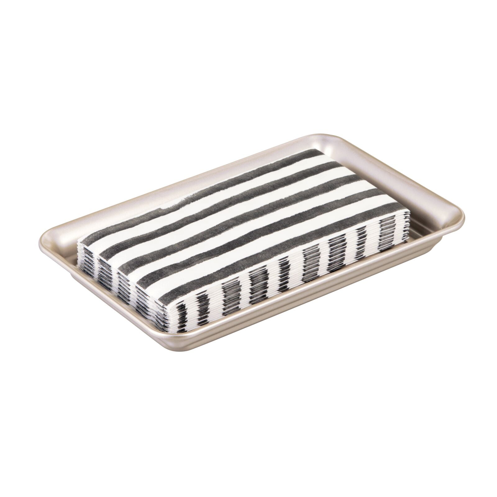 mDesign Metal Storage Organizer Tray for Bathroom Vanity Countertop ...