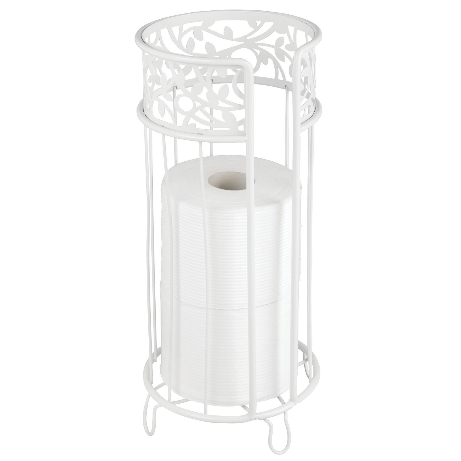 mDesign Freestanding Toilet Paper Holder, Steel Wire, Raised Feet ...