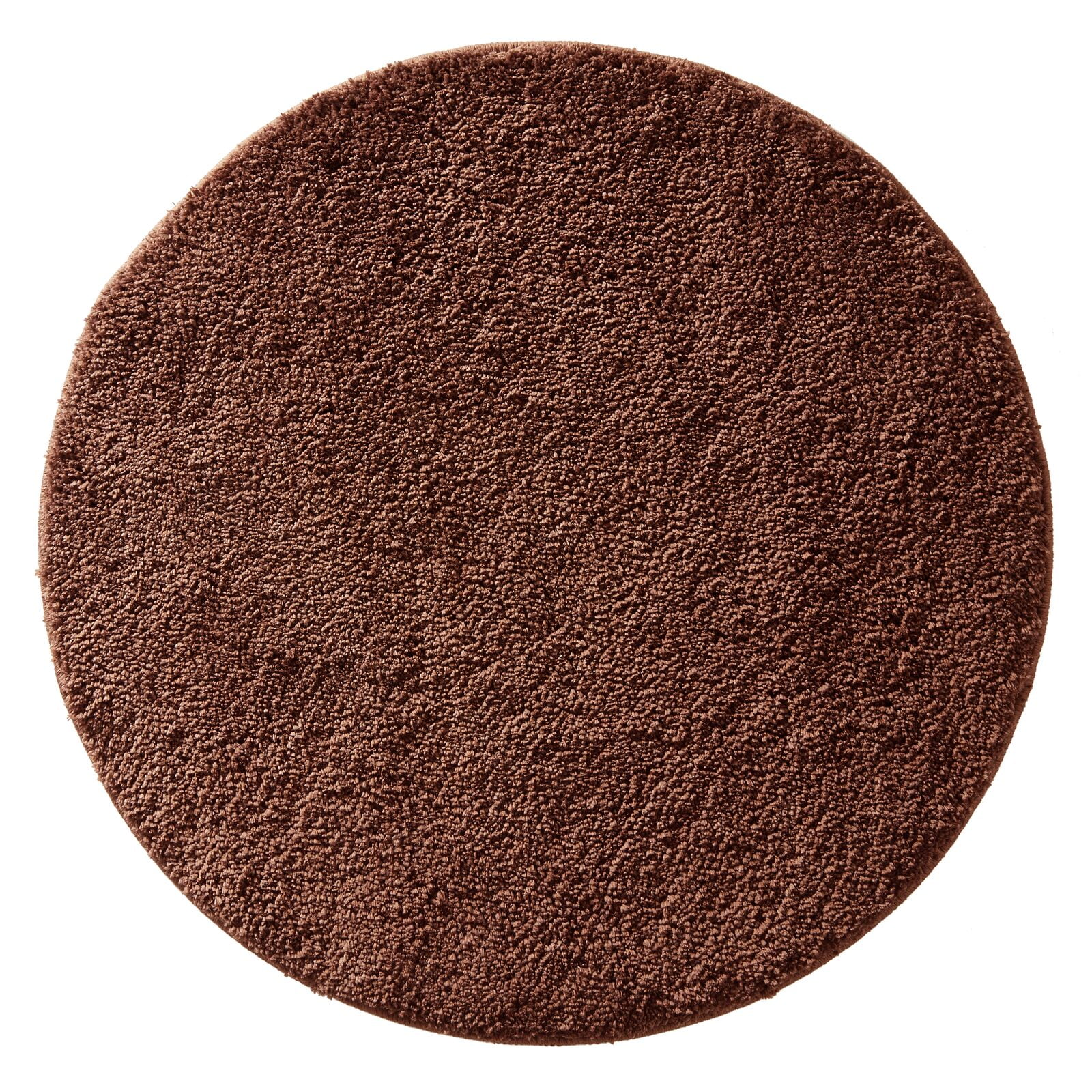mDesign Microfiber Accent Rug Mat, 24" Diameter - Chocolate Brown ...
