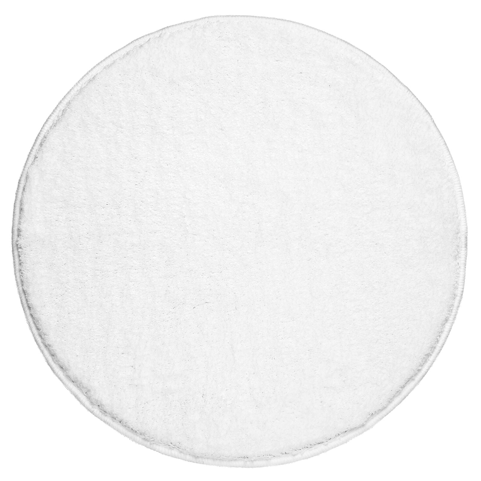 mDesign Microfiber Accent Rug Mat, 24" Diameter - Pure White - Walmart.com