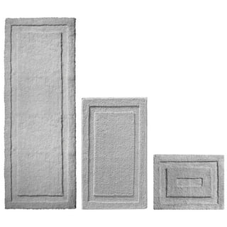 mDesign Microfiber Polyester Bathroom Rugs for Indoor Bath, Set of 3 ...