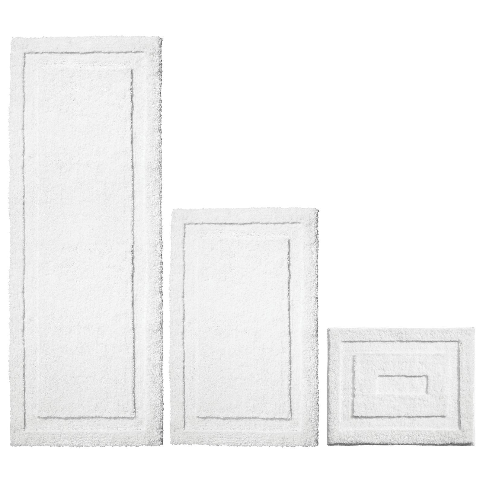 mDesign Machine Washable, Absorbent Microfiber Bath Mats - 3 Piece ...