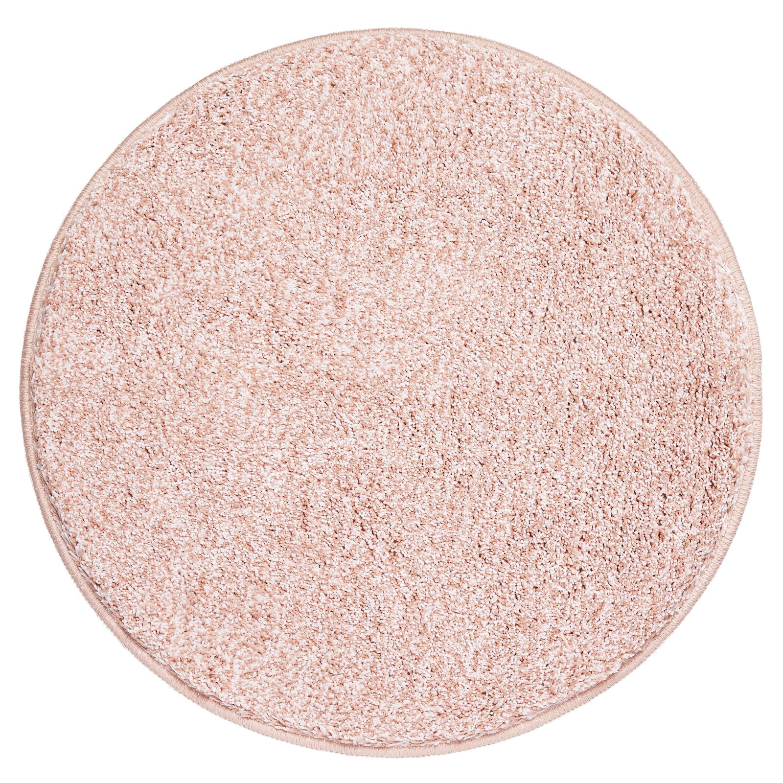 mDesign Microfiber Polyester Heathered 24" Round Accent Rug - Light ...